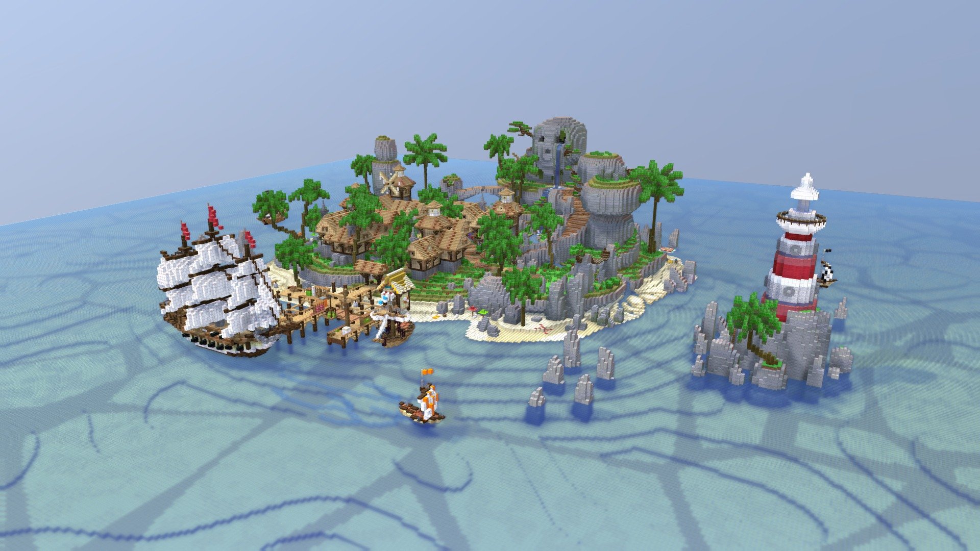 Yellow Pirate Village | 540x540 - 3D model by BreadBuilds [6af42fc] - Sketchfab