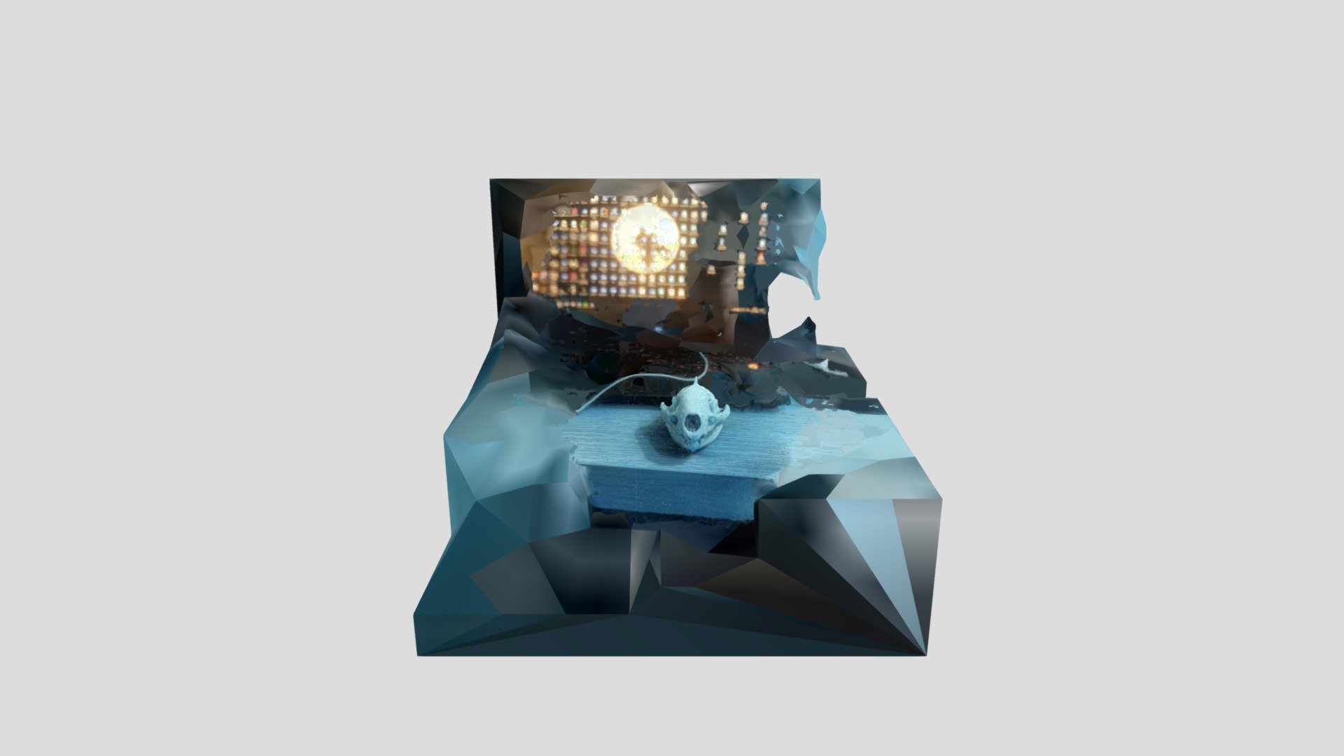 Blue skull 3Dscan (not cleaned) - Download Free 3D model by ...