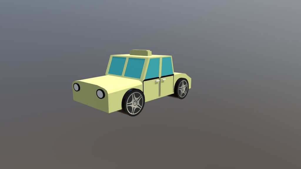 low poly taxi - 3D model by Nathan Choo (@NathanChoo) [6af4c4a] - Sketchfab