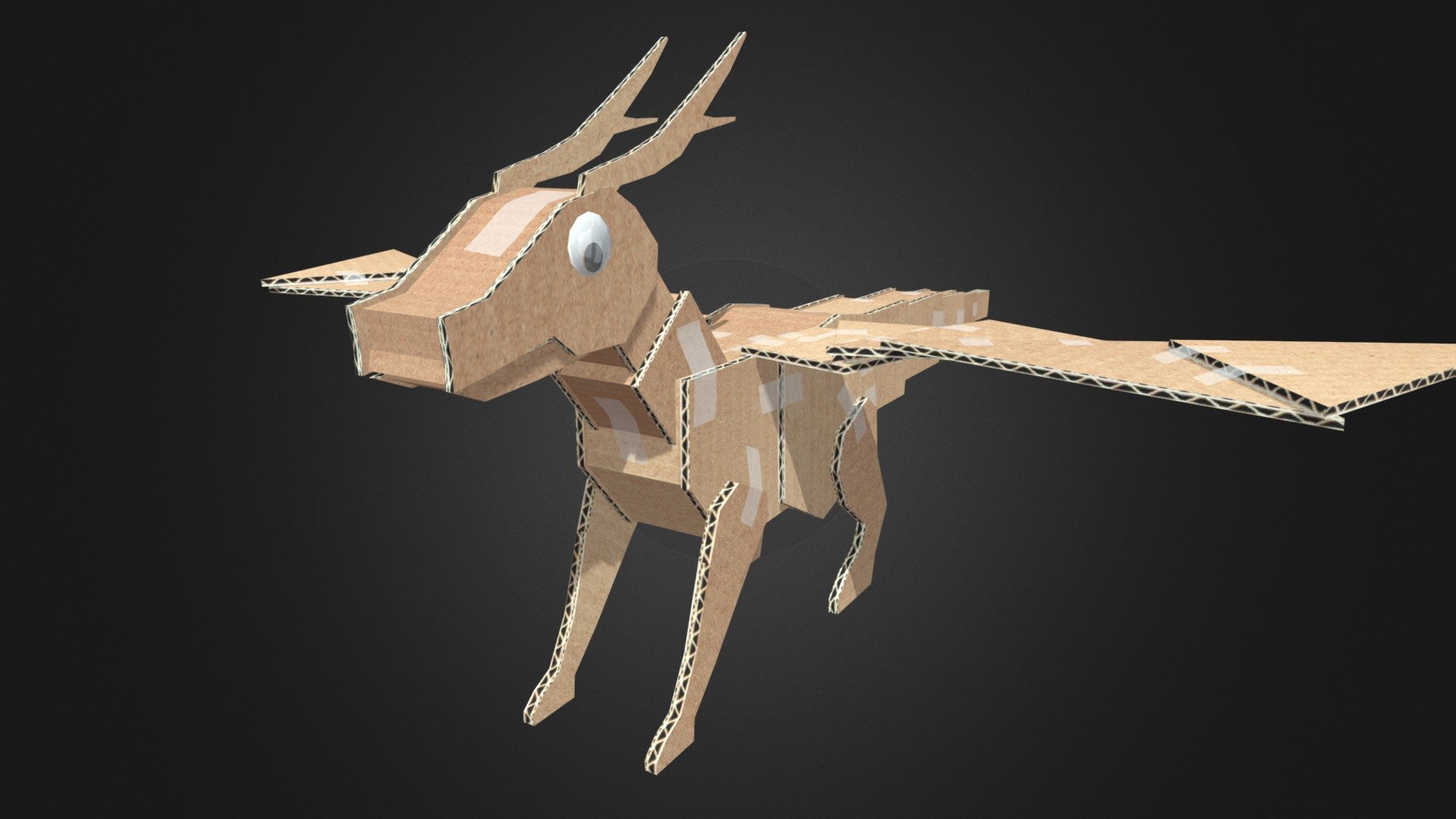 Cardboard Dragon - 3D model by Andy Vu (@AndyVu) [6af597e] - Sketchfab