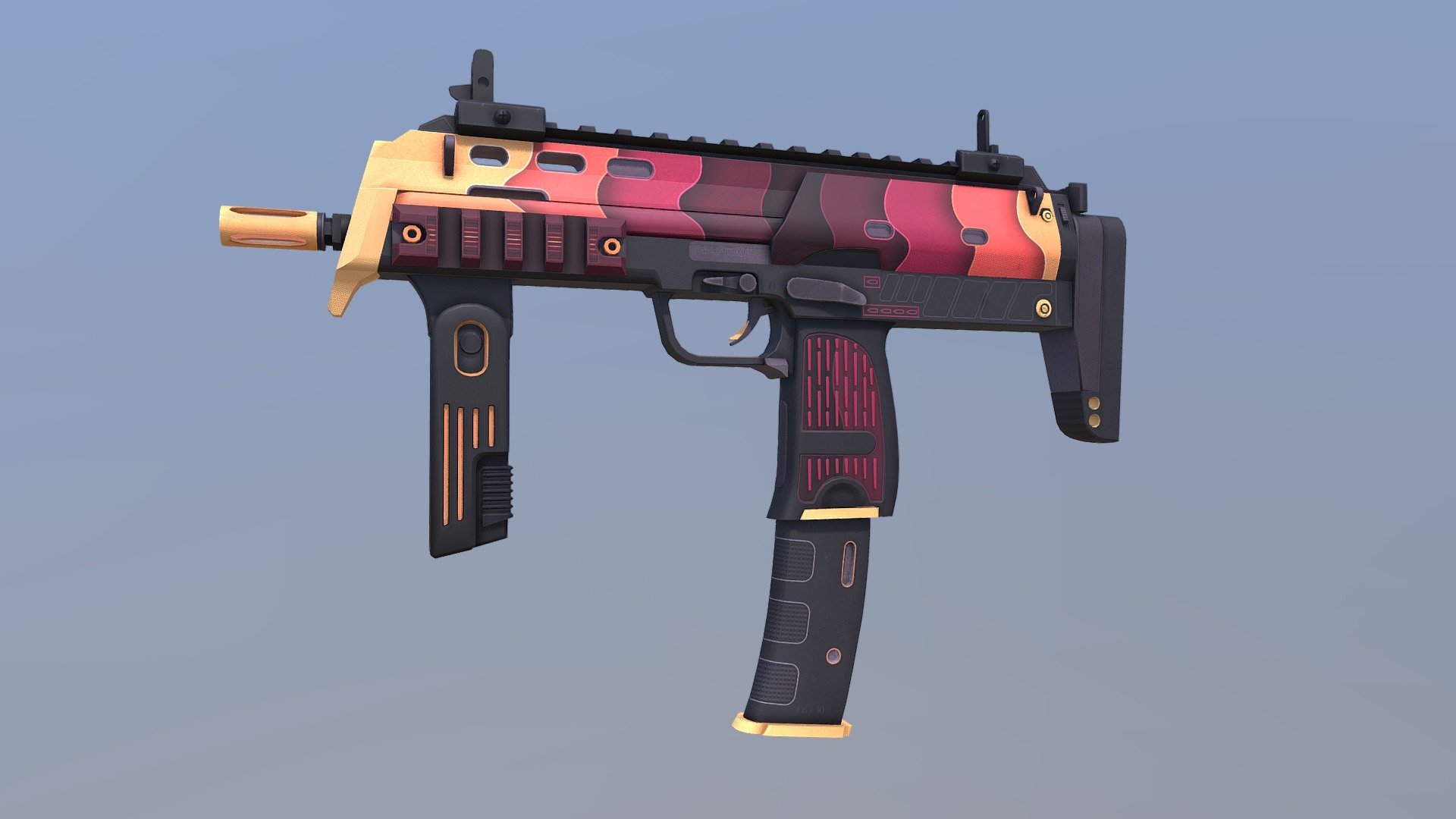 MP7 | Obscura - 3D model by Hybra (@dragonx1196) [6afbb7a] - Sketchfab