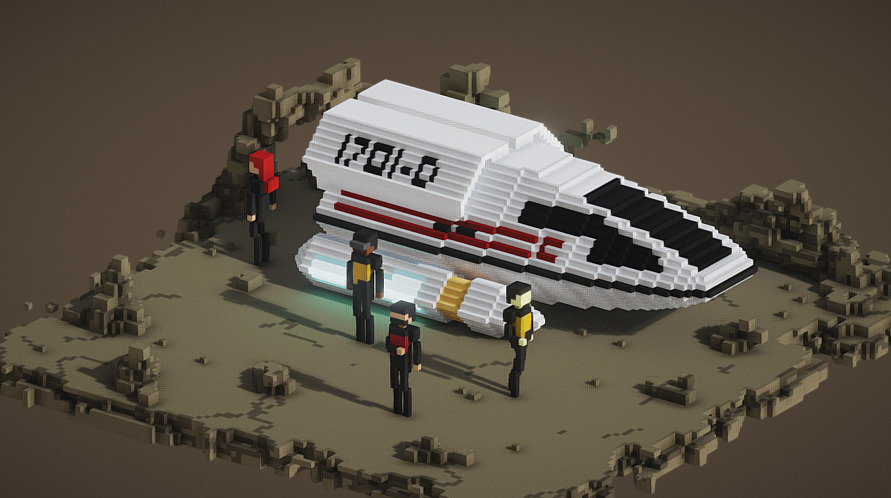 Voxel spaceship - 3D model by Kyan0s [6afdd7e] - Sketchfab