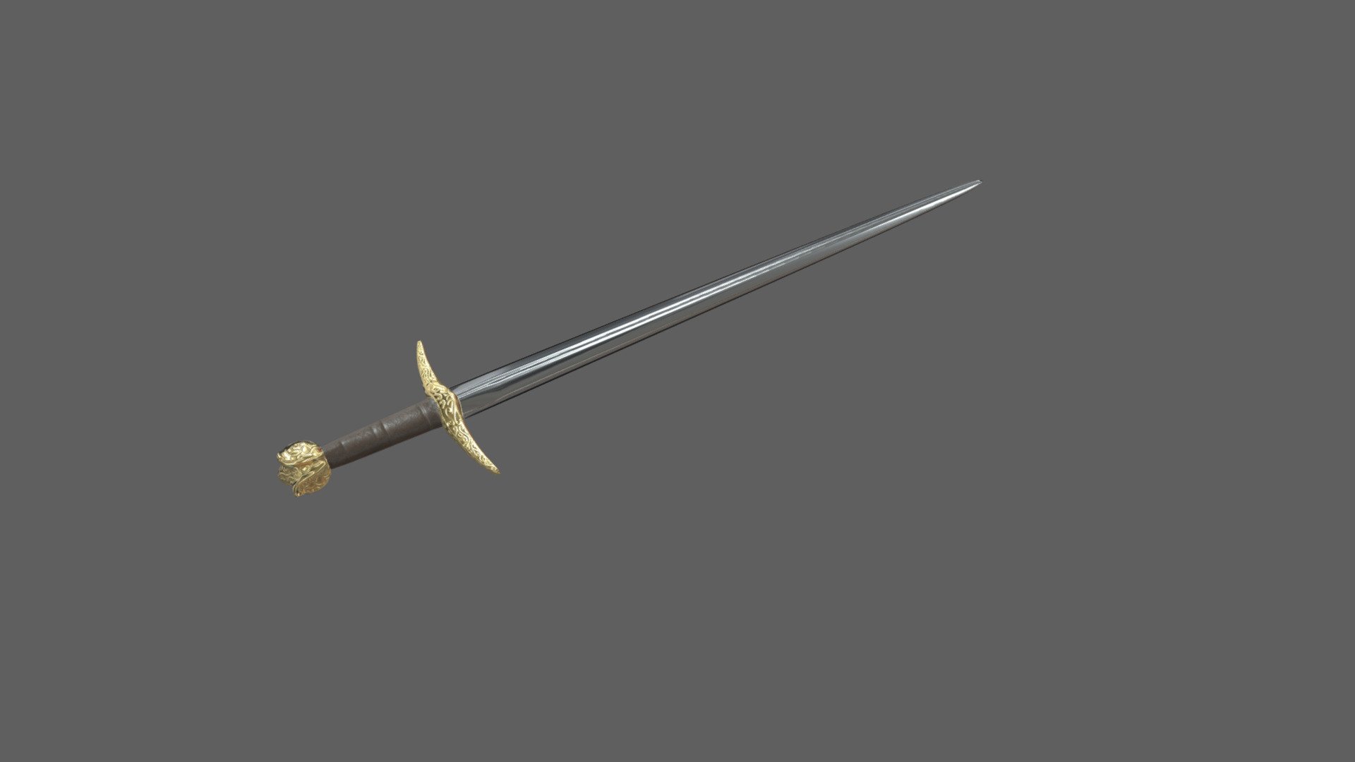 Classic medieval European sword - Buy Royalty Free 3D model by ...