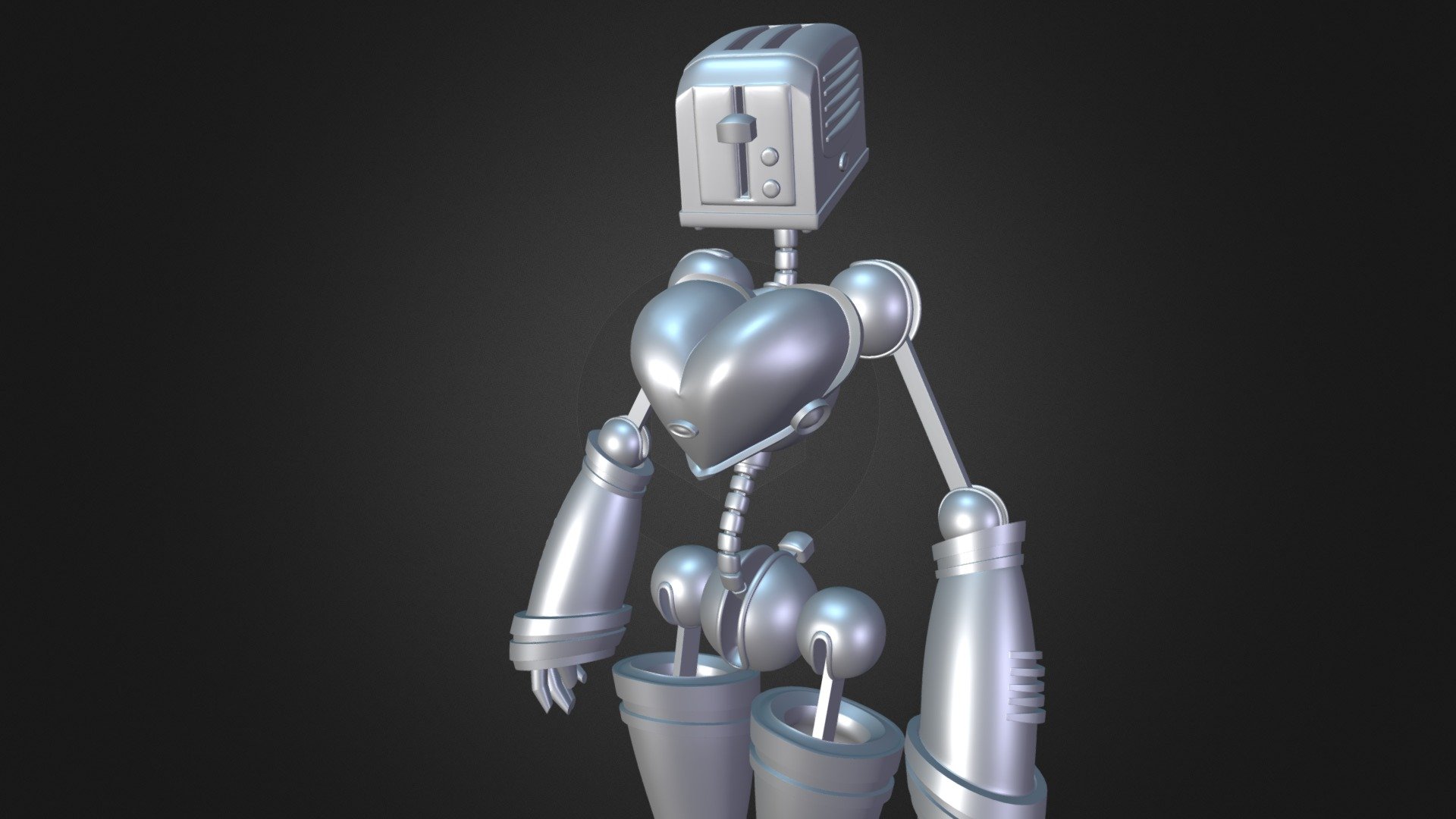 Toaster Bot - 3D model by aerica.raven [6b00eff] - Sketchfab