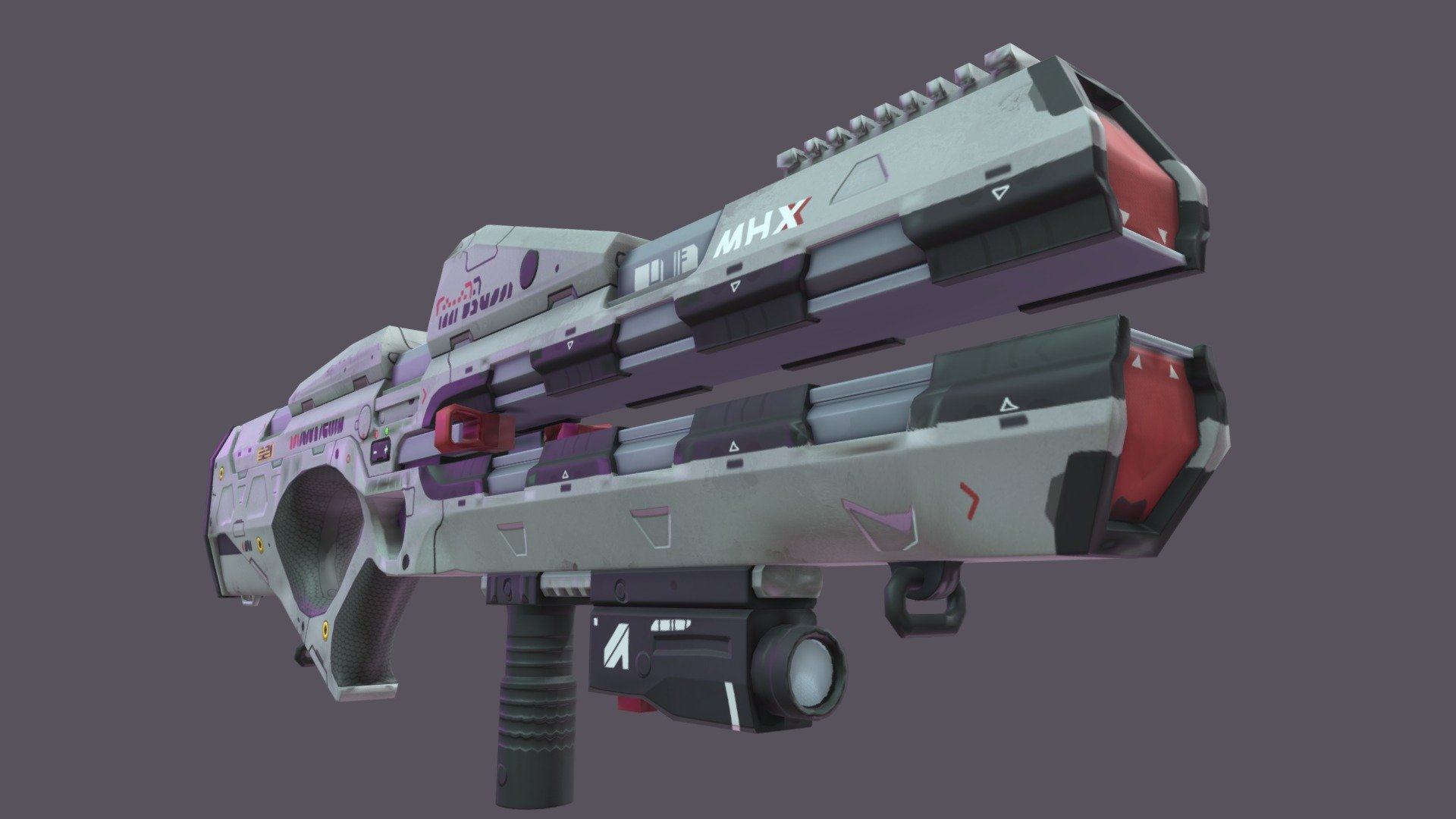 Sci-Fi Pulse Rifle - Myon Caster - 3D model by Michael Gilbert (@Audeus ...