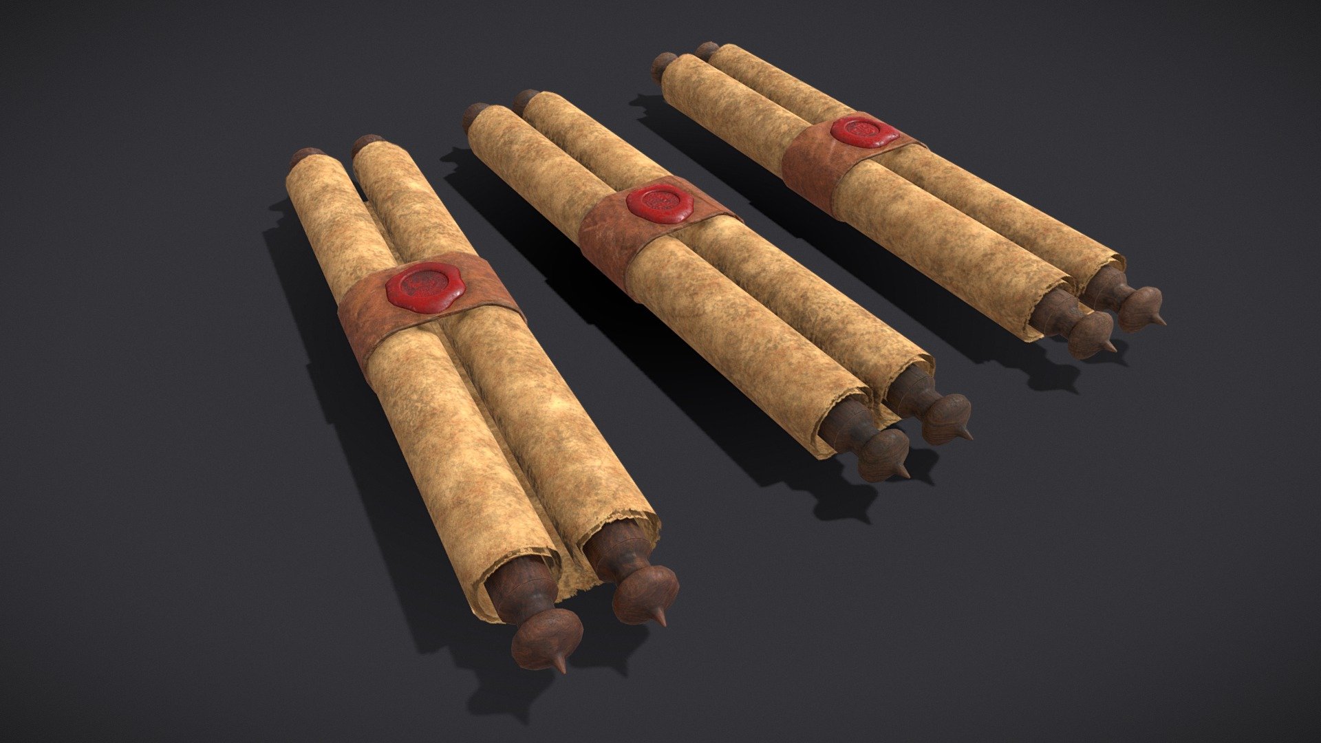 Medieval Scrolls Chronicles - Buy Royalty Free 3D model by ...