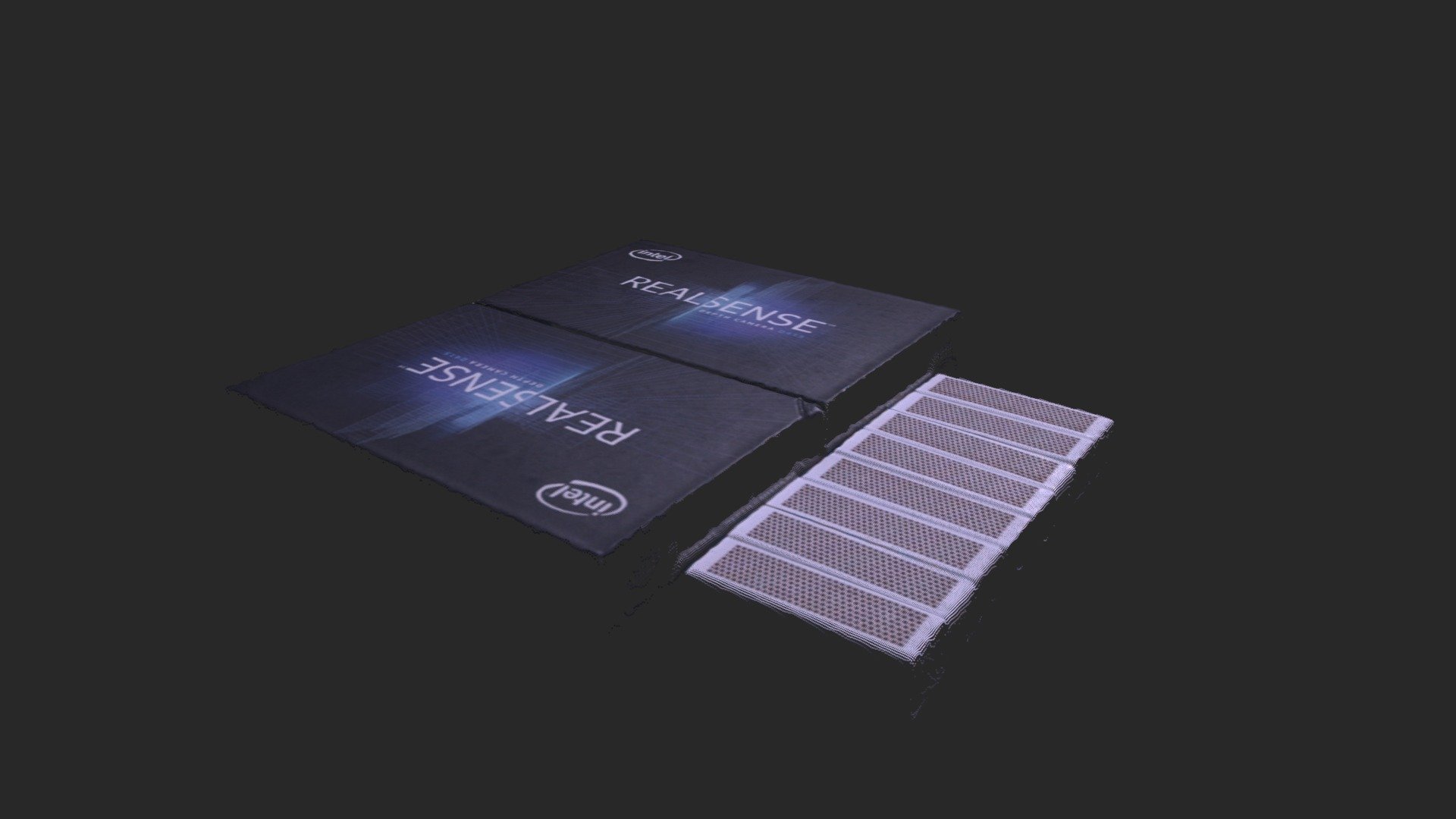 HQ point cloud. Densely stacked RealSense boxes - 3D model by Zivid ...