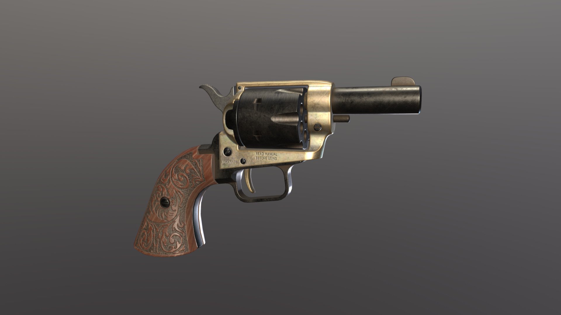 Barkeep Revolver - 3D model by Brendan Howard (@squarebender) [6b0e5b5 ...
