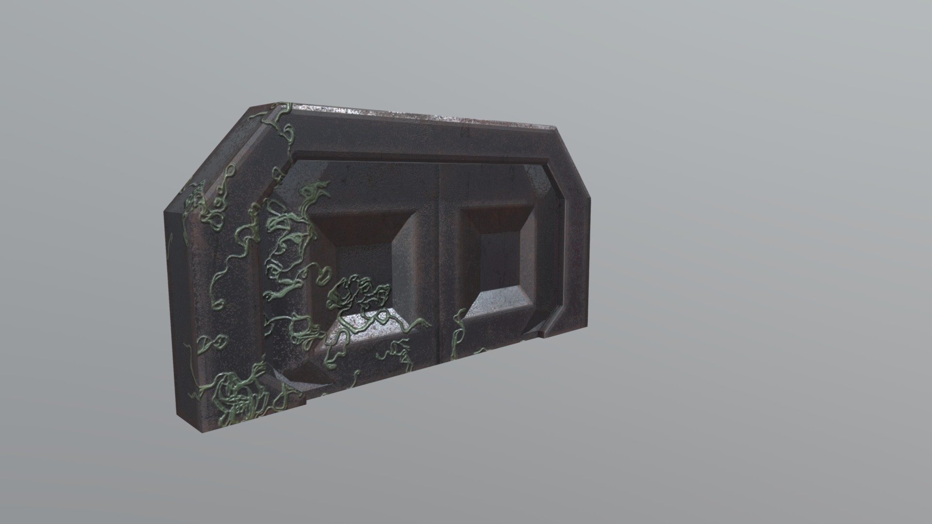 Overgrown Rusty Futuristic Door - 3D model by thekaz.2128 [6b0e6f3 ...