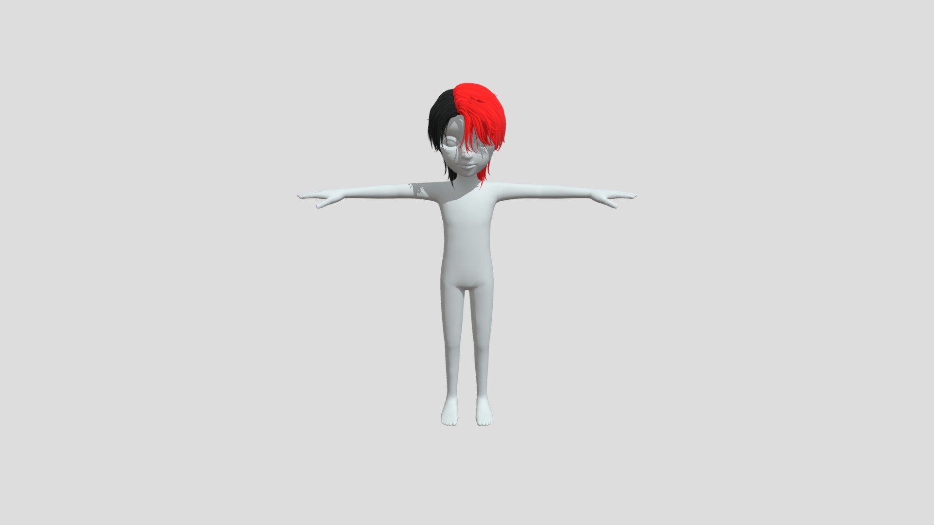 Hair FBX file prefab zepeto template 3D Item 004 - Download Free 3D ...