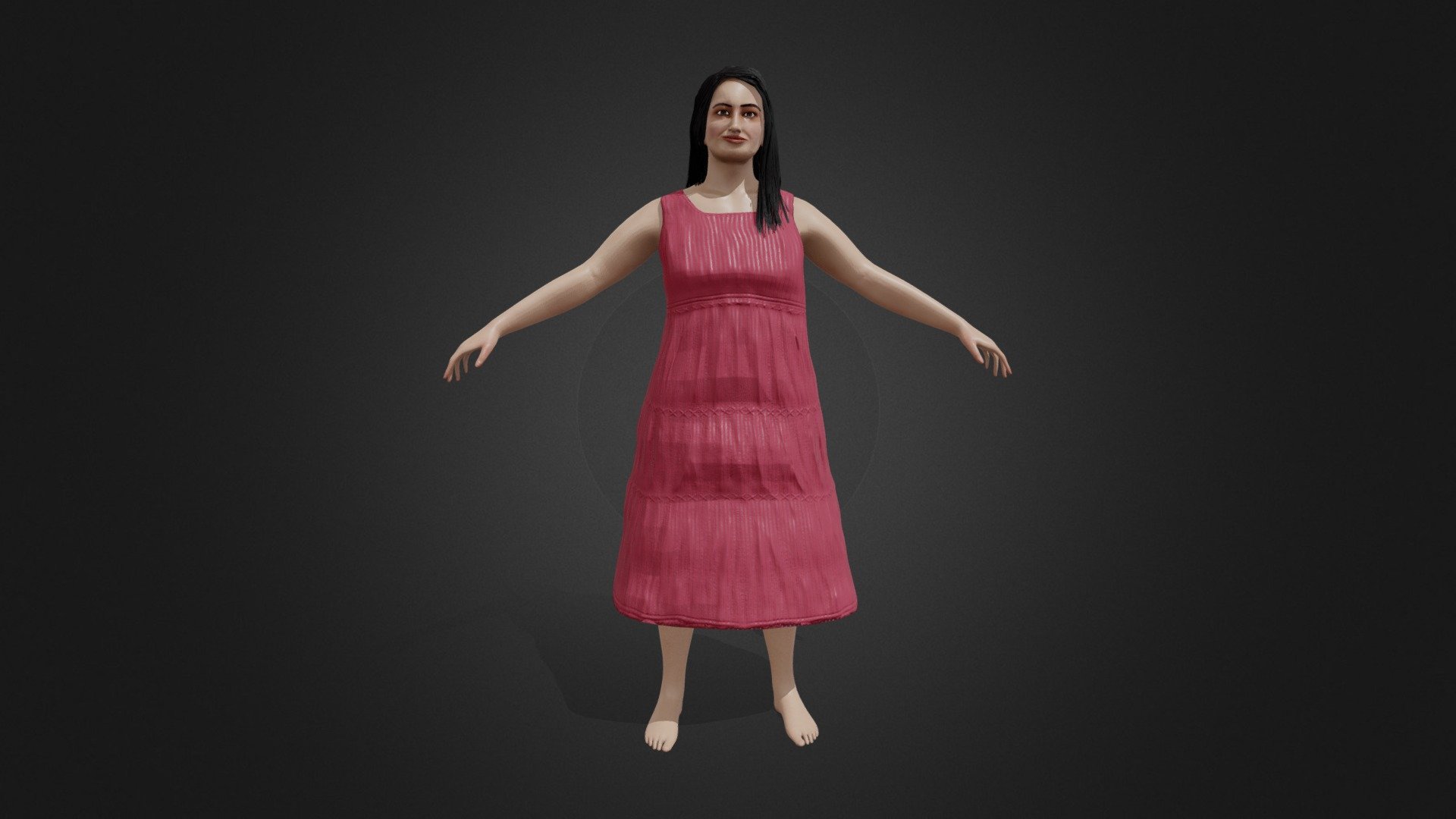 Realistic Female - Game Ready 3D Character - 3D model by prasadart27 ...