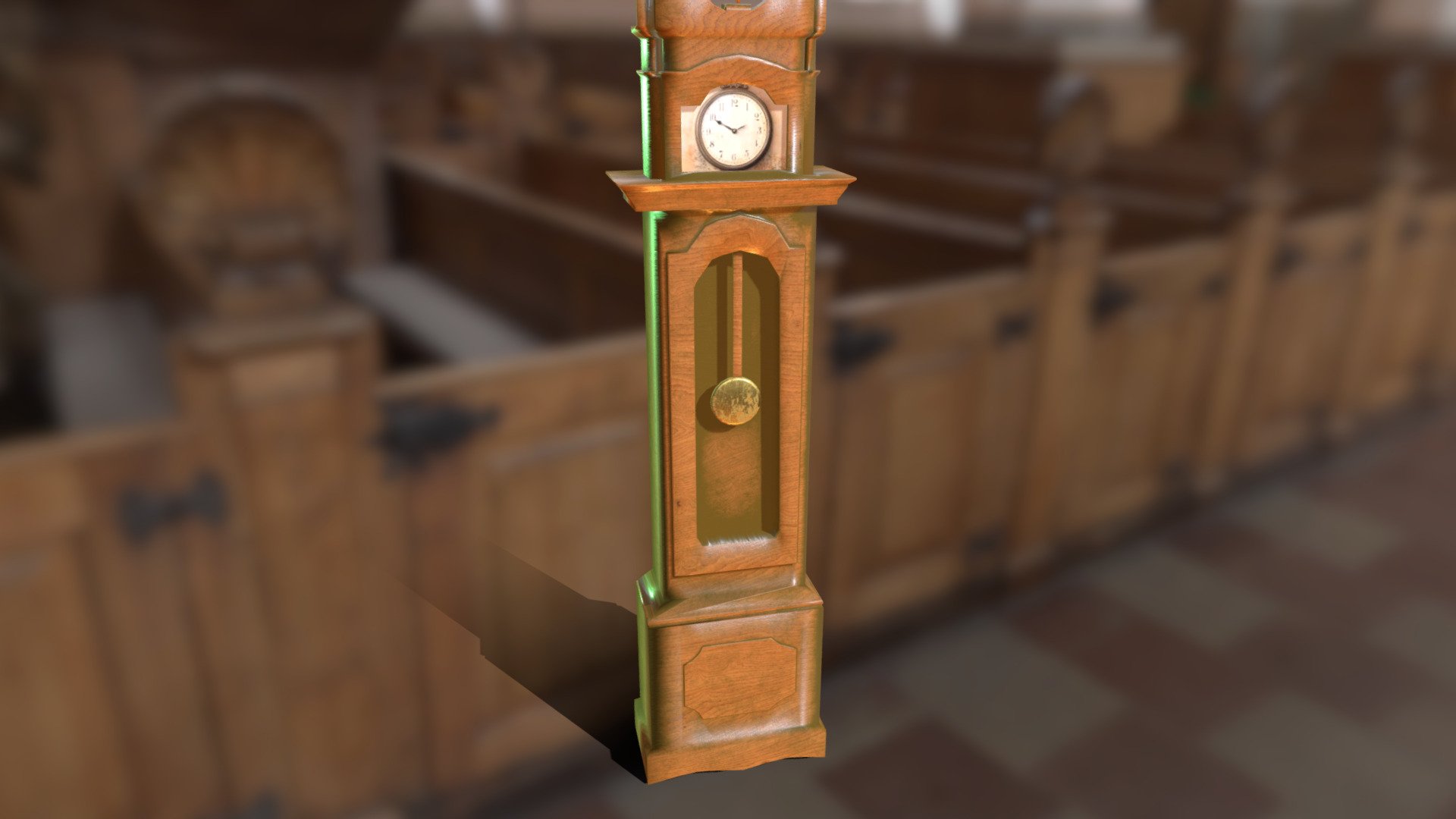 Grandfather Clock - 3D model by aotreek2 [6b1147a] - Sketchfab