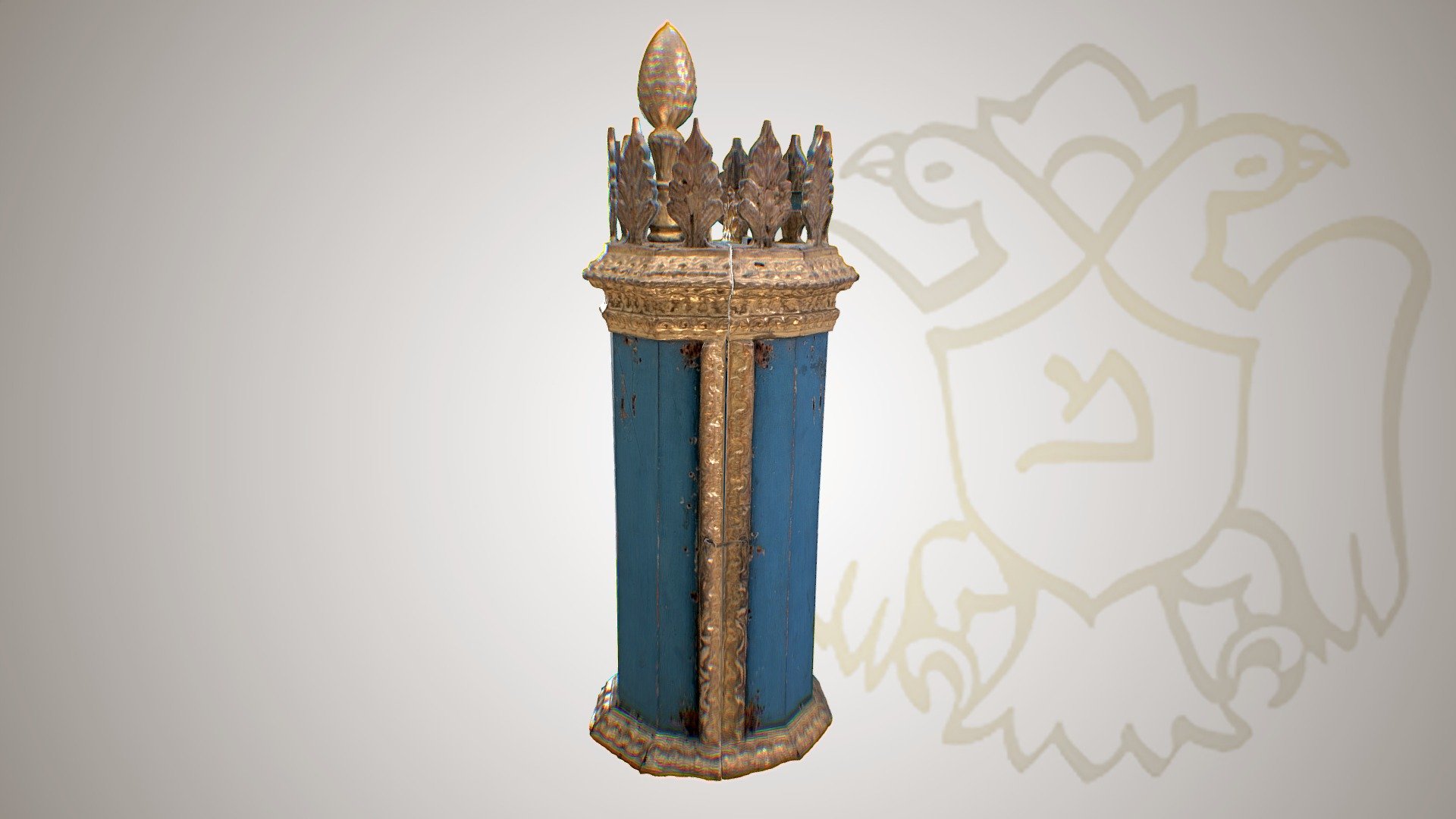 The Blue Painted Tik - 3D model by jewishmuseumgreece [6b13199] - Sketchfab
