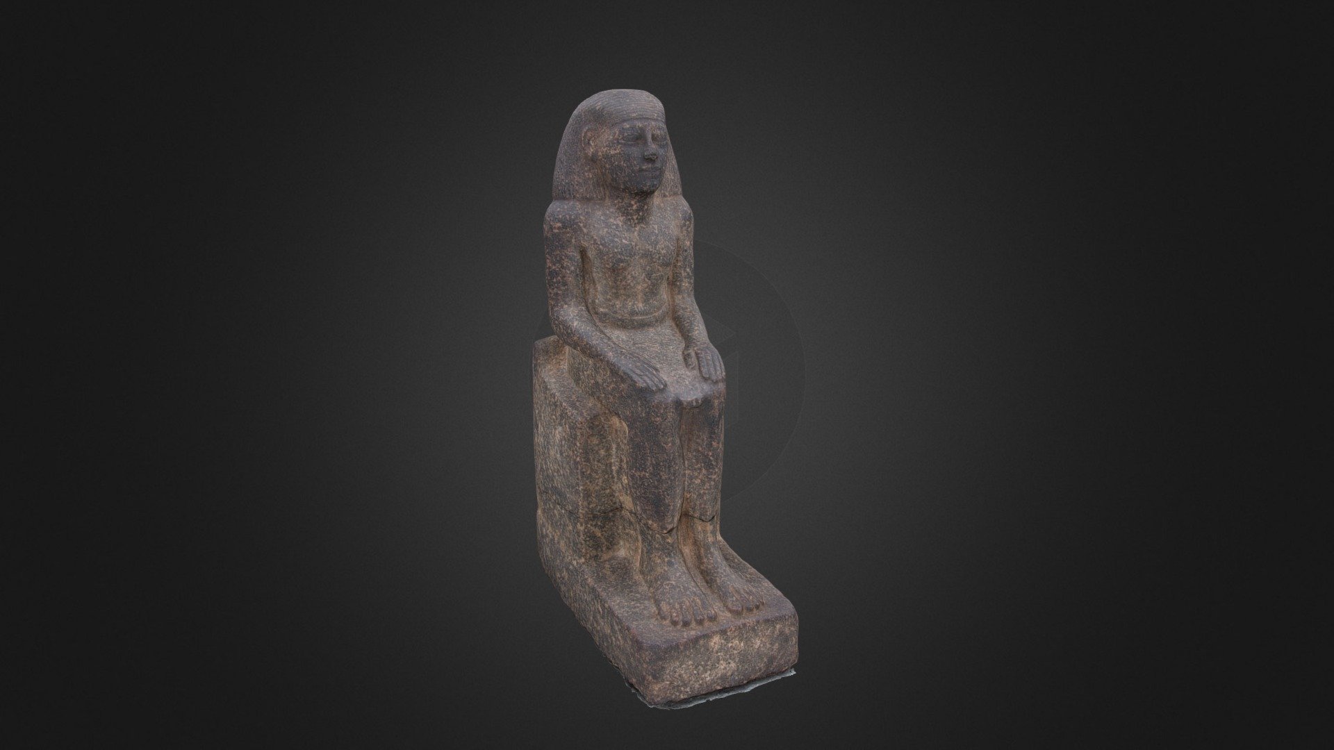 Statue of Seated Official (RAFFMA Artifact) - 3D model by raffmacsusb ...