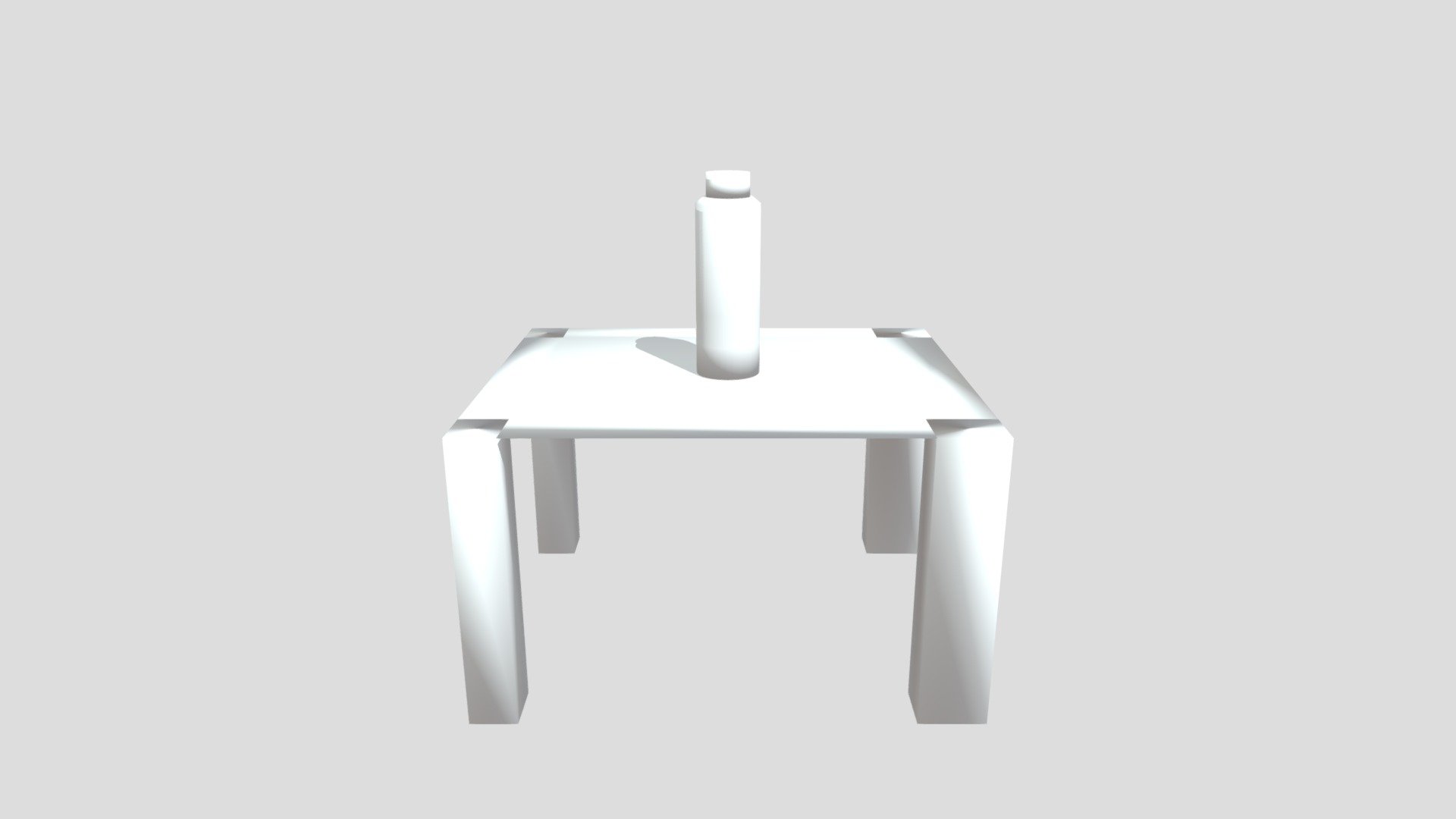 Table with A Water Bottle - 3D model by gwenbec1 [6b15346] - Sketchfab