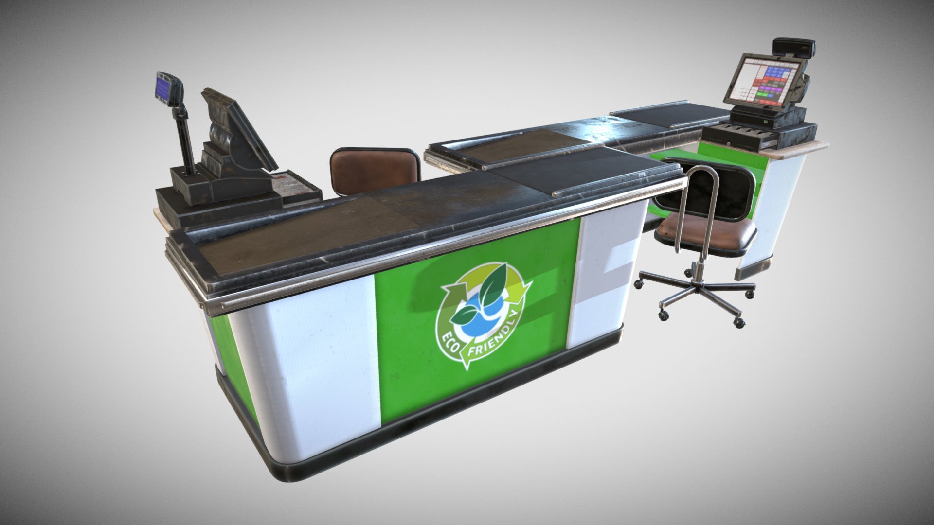 Super Market Small Counter - Buy Royalty Free 3D model by Francesco ...