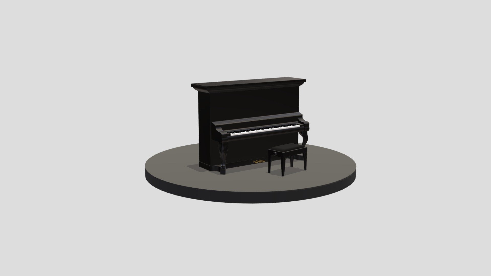 Piano - Download Free 3D model by Wolfram (@cgwolfel) [6b16632] - Sketchfab