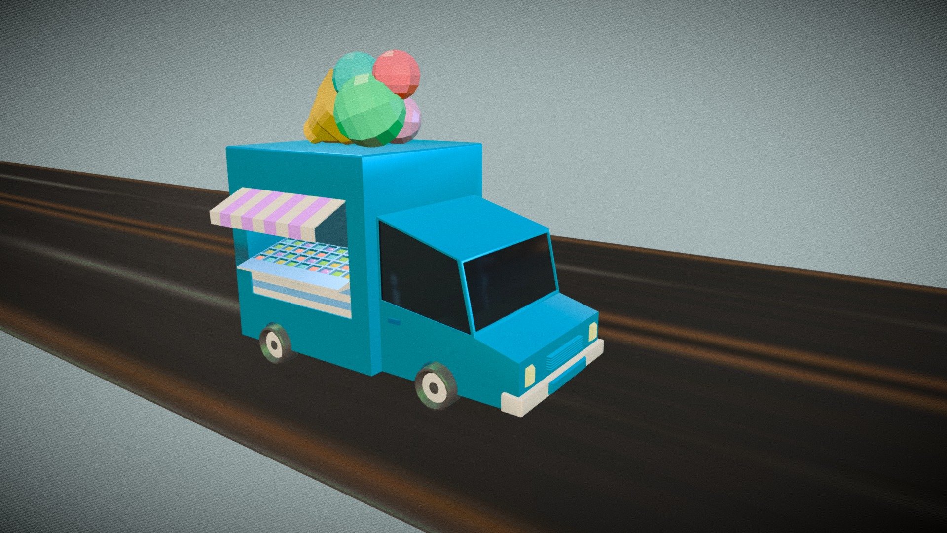 ice cream truck - 3D model by smile880508 [6b182ce] - Sketchfab