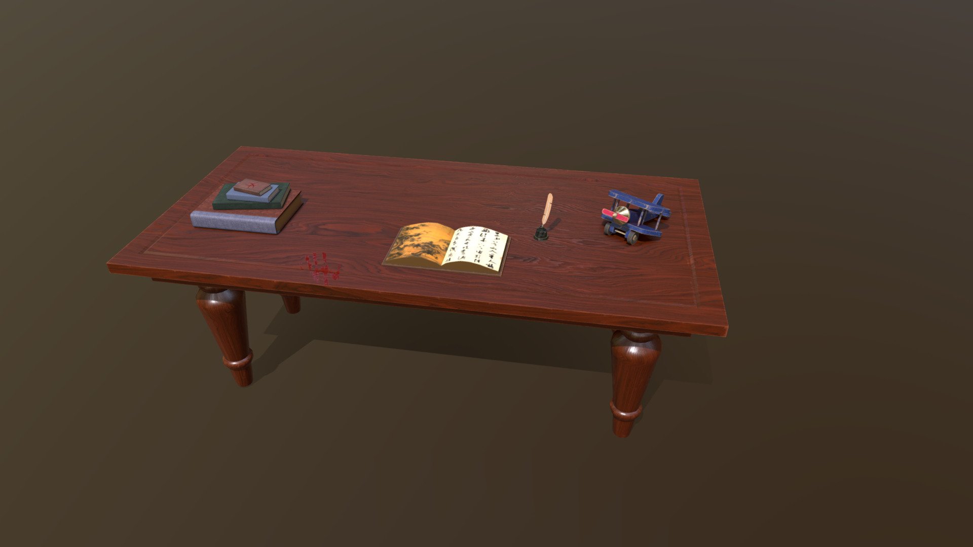 Study Table - 3D model by lhart [6b1ab03] - Sketchfab