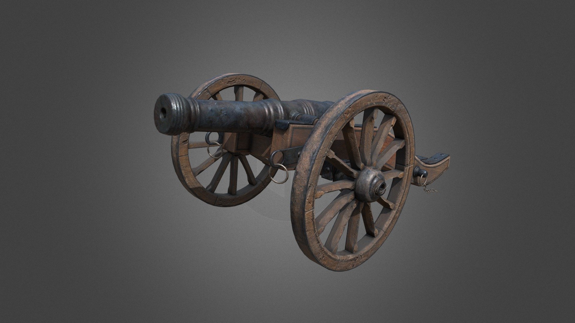 18th century Cannon - 3D model by gemma (@gemmanguyen.00) [6b1bfac] - Sketchfab