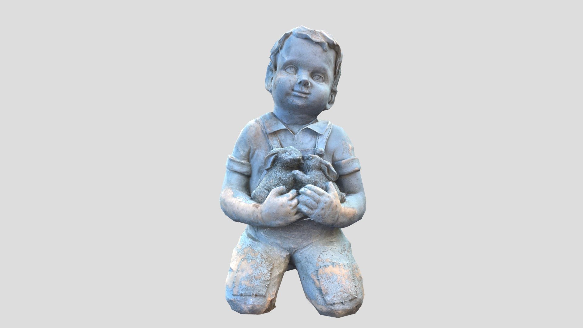 Boy (Holding Rabbits) Statue - Download Free 3D model by David Wigforss ...