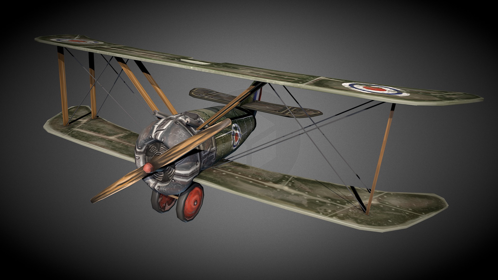 Hand painted plane - 3D model by Marie Jockmans (@maariej) [6b1e7e1 ...