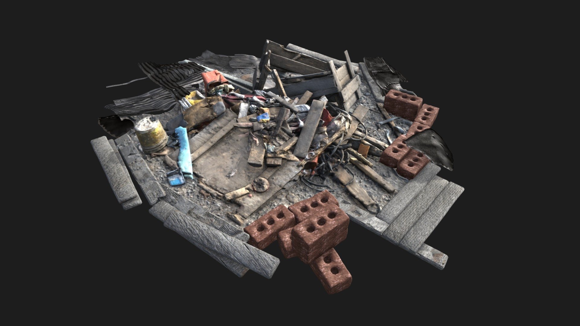 PBR Trash Pile 7 - 8K Textures - Buy Royalty Free 3D model by ...