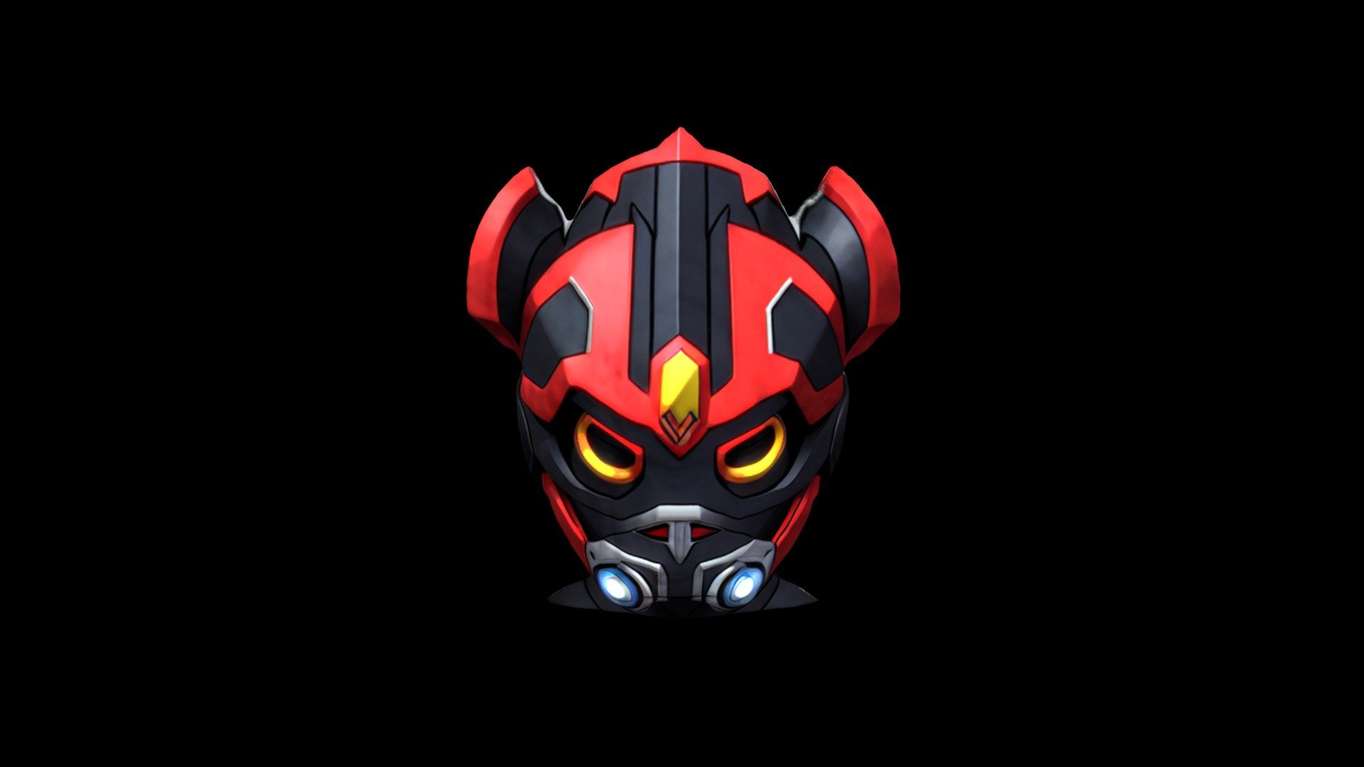 Helmet Mask Robot Cartoon 1632 - Download Free 3D model by klrxyz ...