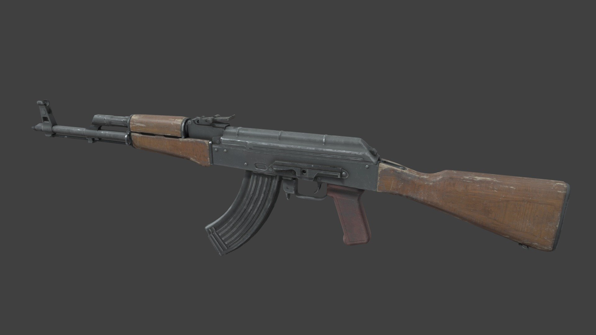 Rifle Ak 47 Weapon Model Cs2 Download Free 3d Model By Gettan