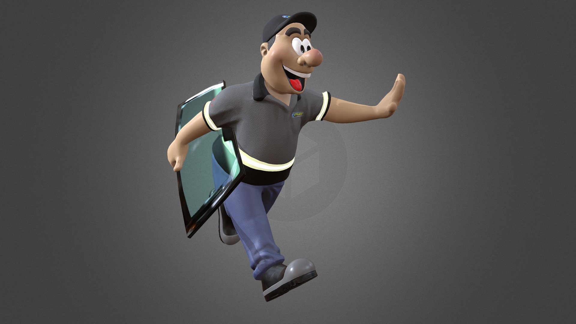Autoglass Logo Character - 3D model by alzarac [6b23b43] - Sketchfab