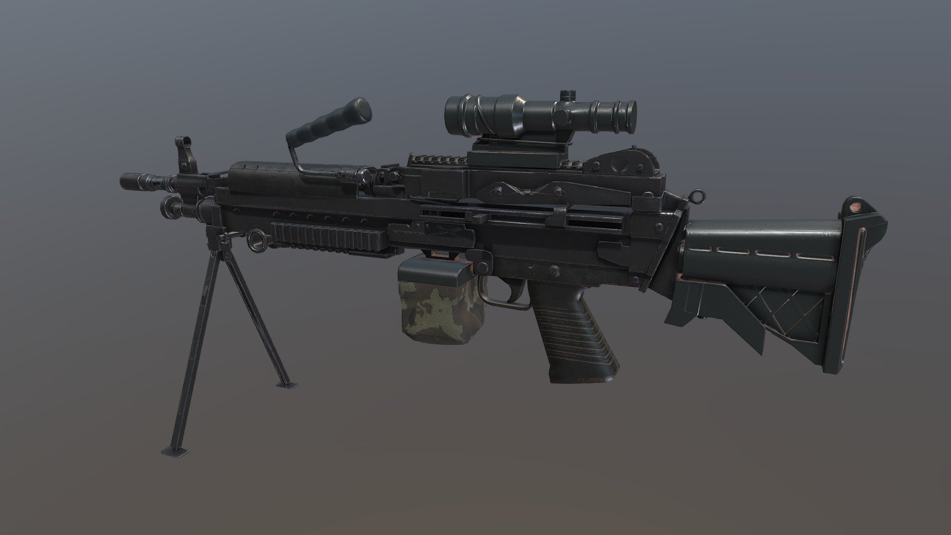 M-249 Machine Gun - Download Free 3D model by IsaacTheMaverick [6b25669 ...