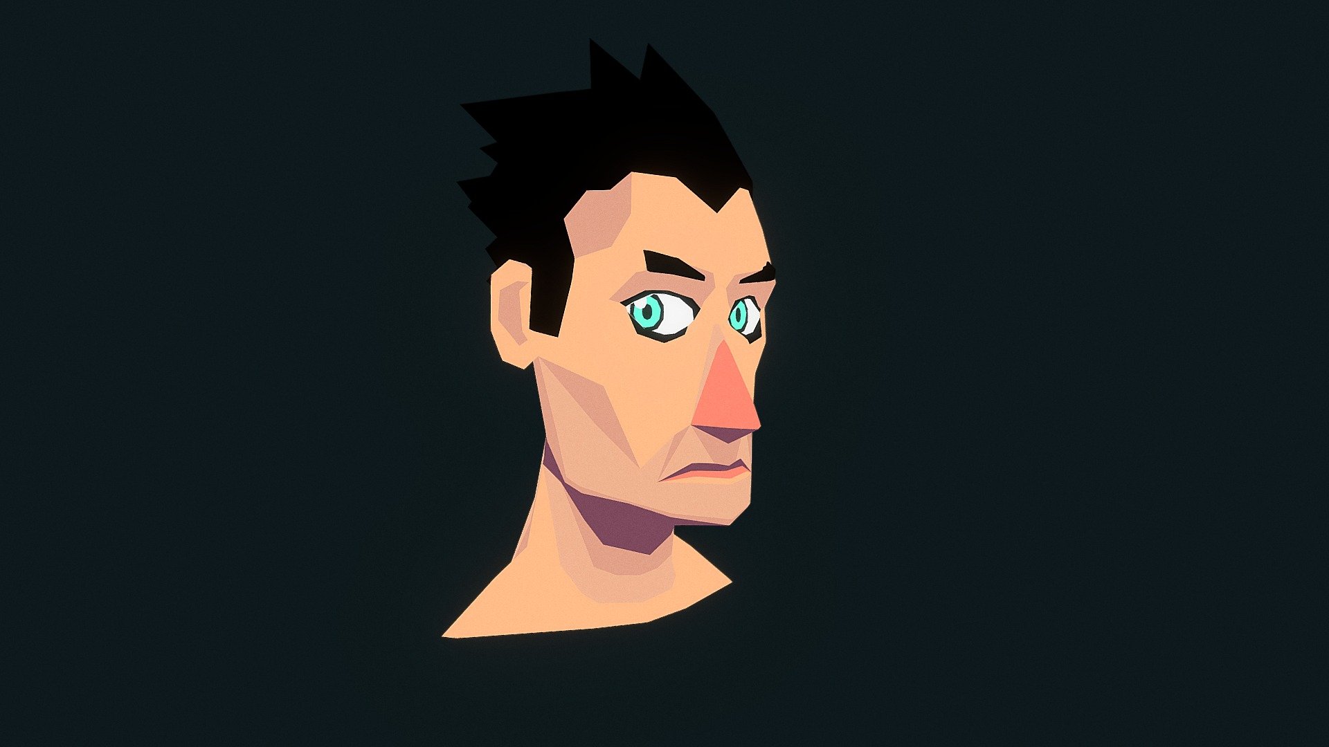 Low Poly- Head - 3D model by saint11 [6b26b72] - Sketchfab
