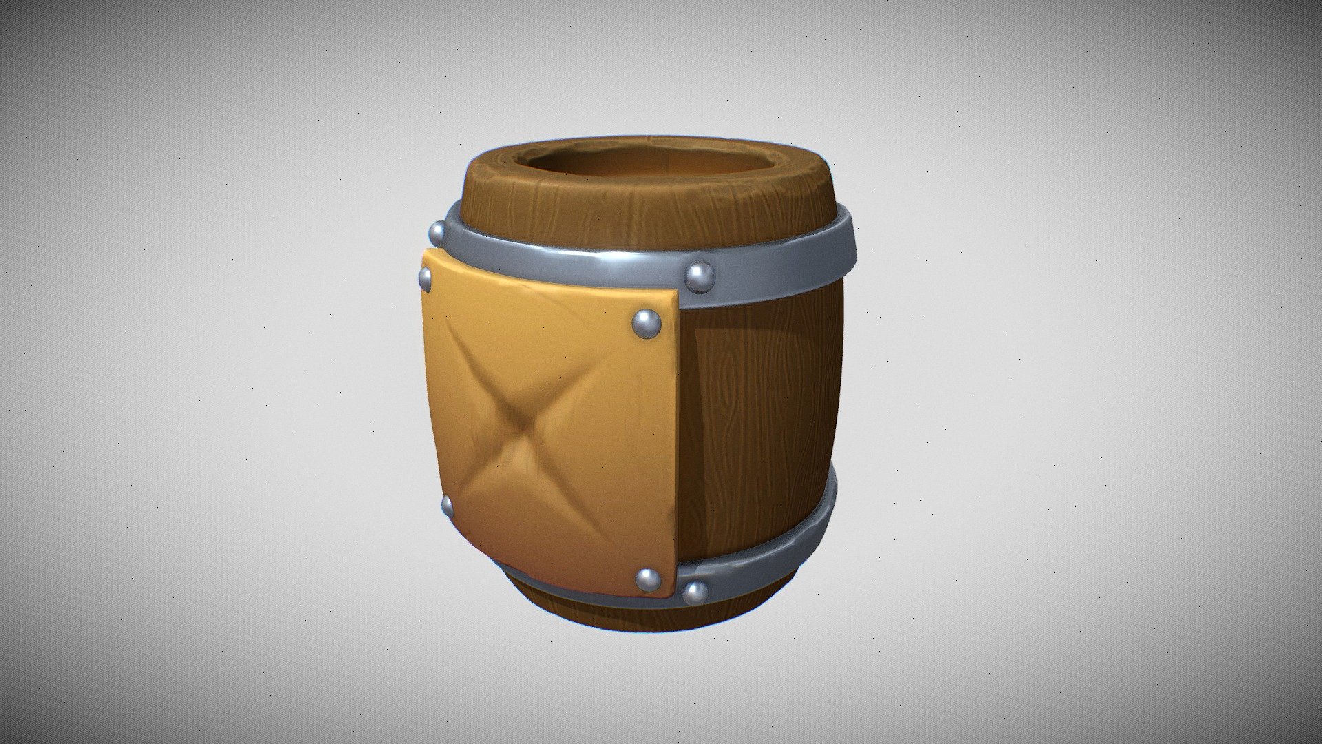 Stylized Wooden Barrel - 3D model by bojek_ (@panhchakvoth) [6b27416 ...