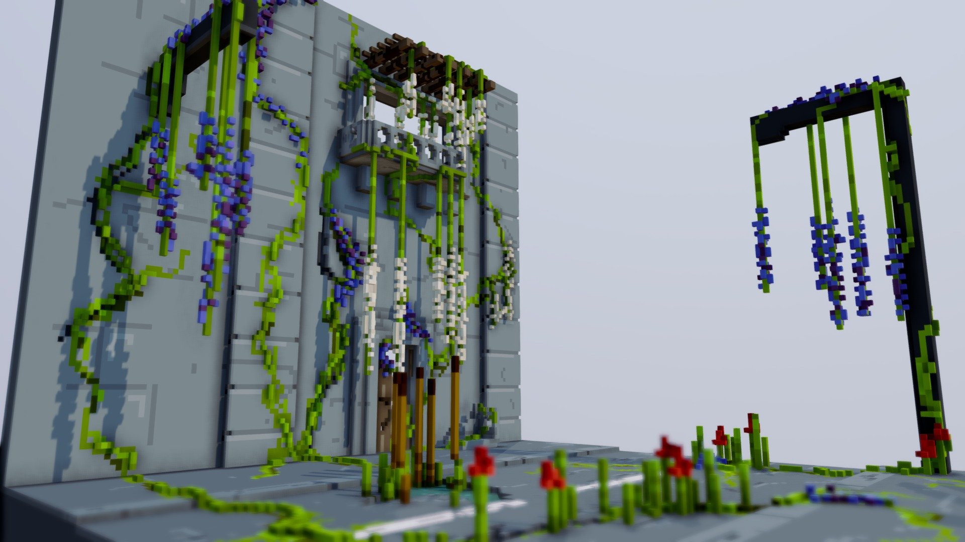 Floral Wall - 3D model by thibautpansard [6b2bef8] - Sketchfab