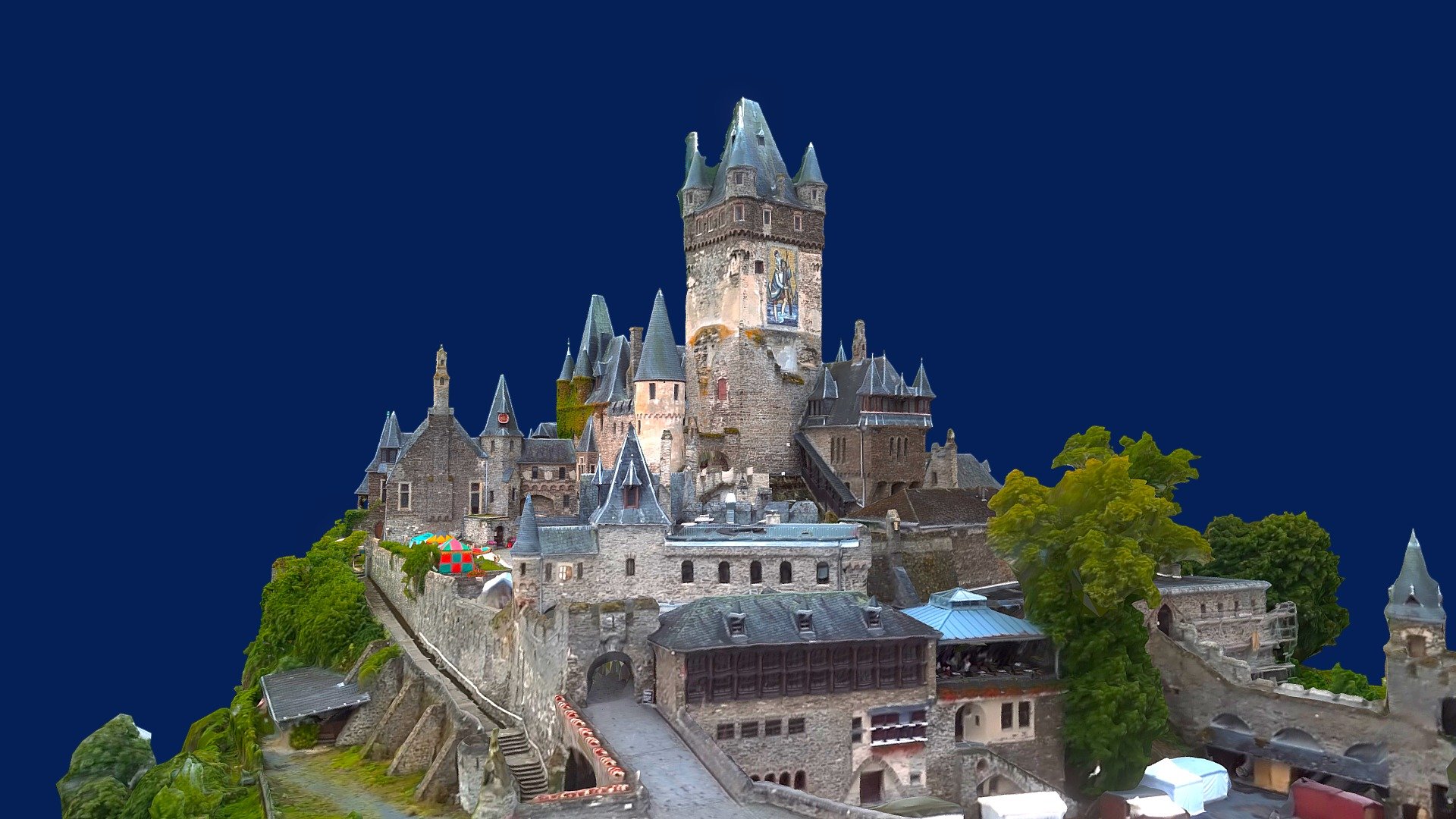 Cochem Imperial Castle, Germany - Download Free 3D model by Dok11 ...