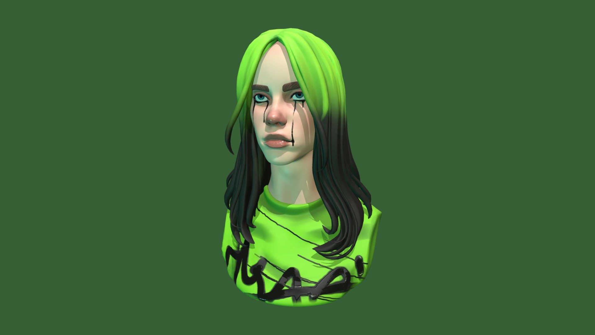 Billie Eilish bust ♛ - 3D model by Sarah Fagot (@sarah_fgt) [6b2c983 ...