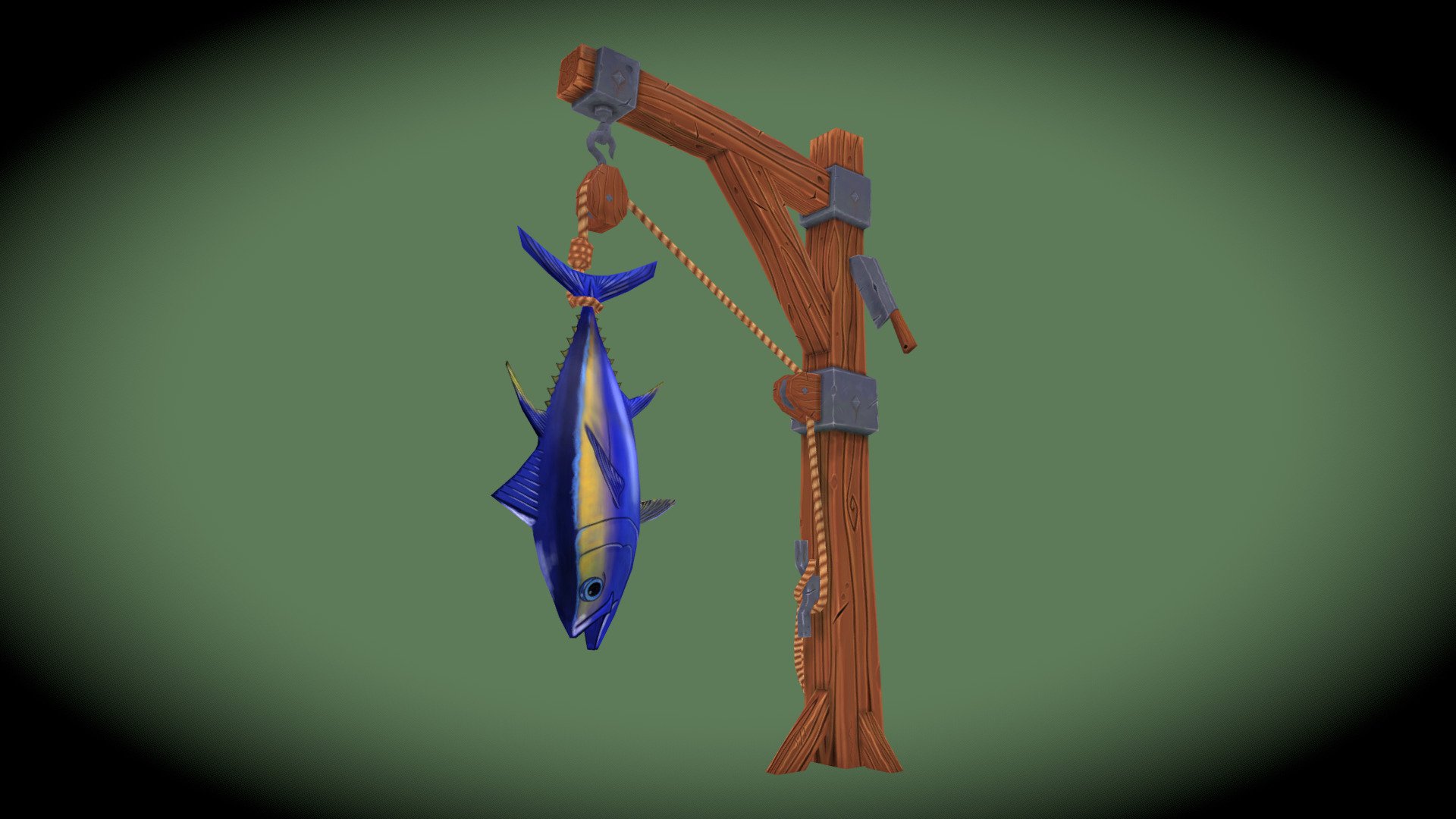 Fish Stand - Handpainted - lowpoly - 3D model by Gordanzzz [6b2dc34 ...