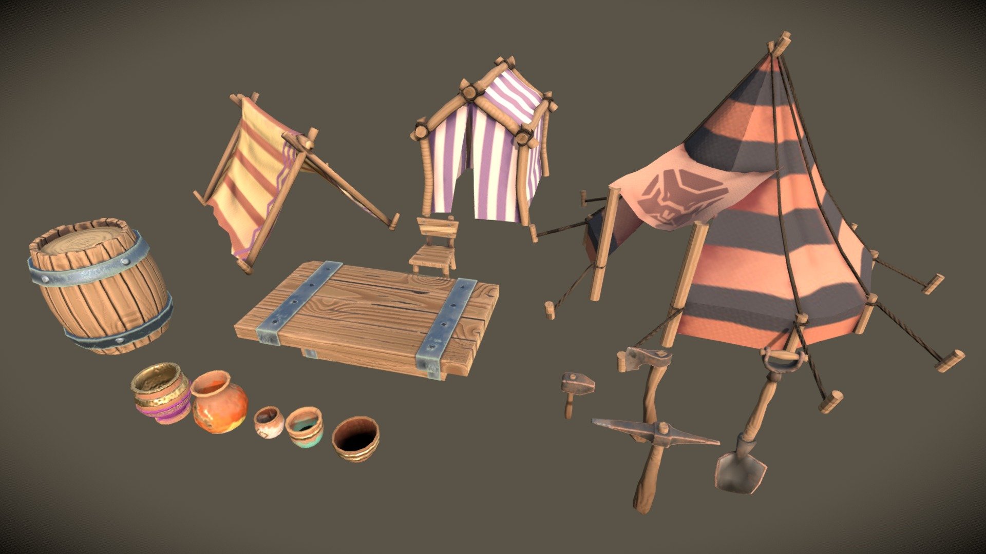 (Texture Only) Archaeology Camp Assets - 3D model by FranMelink ...