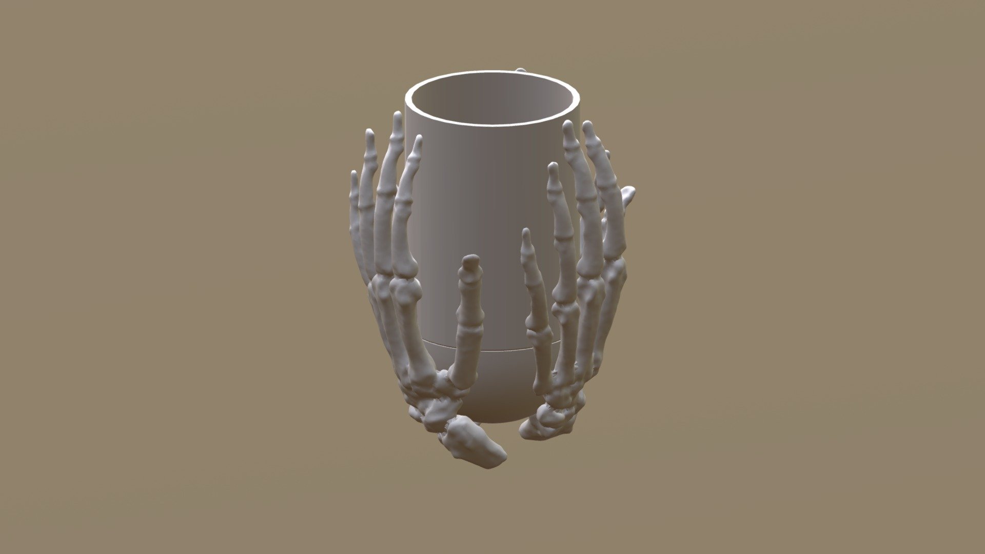 Skeleton Hand Cup - 3D model by justinrc [6b30f8b] - Sketchfab