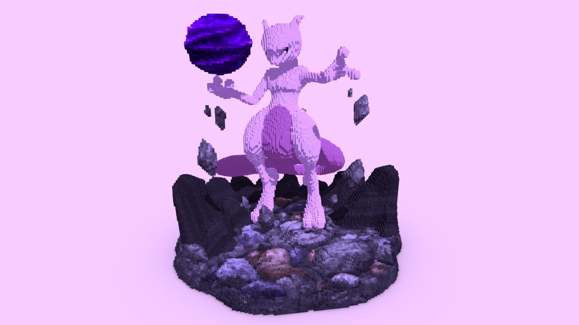 Minecraft Schemantic - Mewtwo - Buy Royalty Free 3D model by El ...