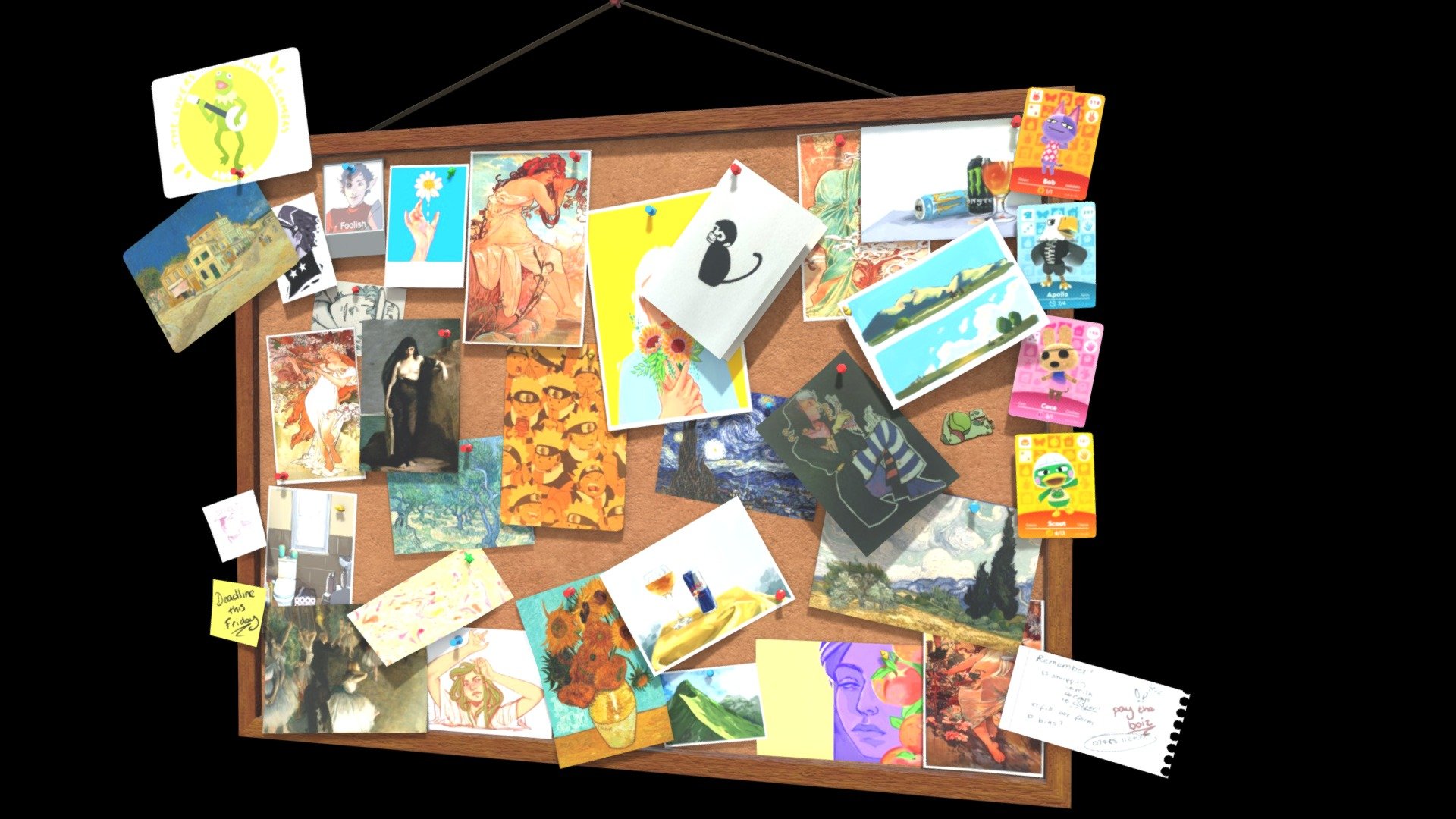 Notice Board - 3D model by sonyadarby [6b3af31] - Sketchfab