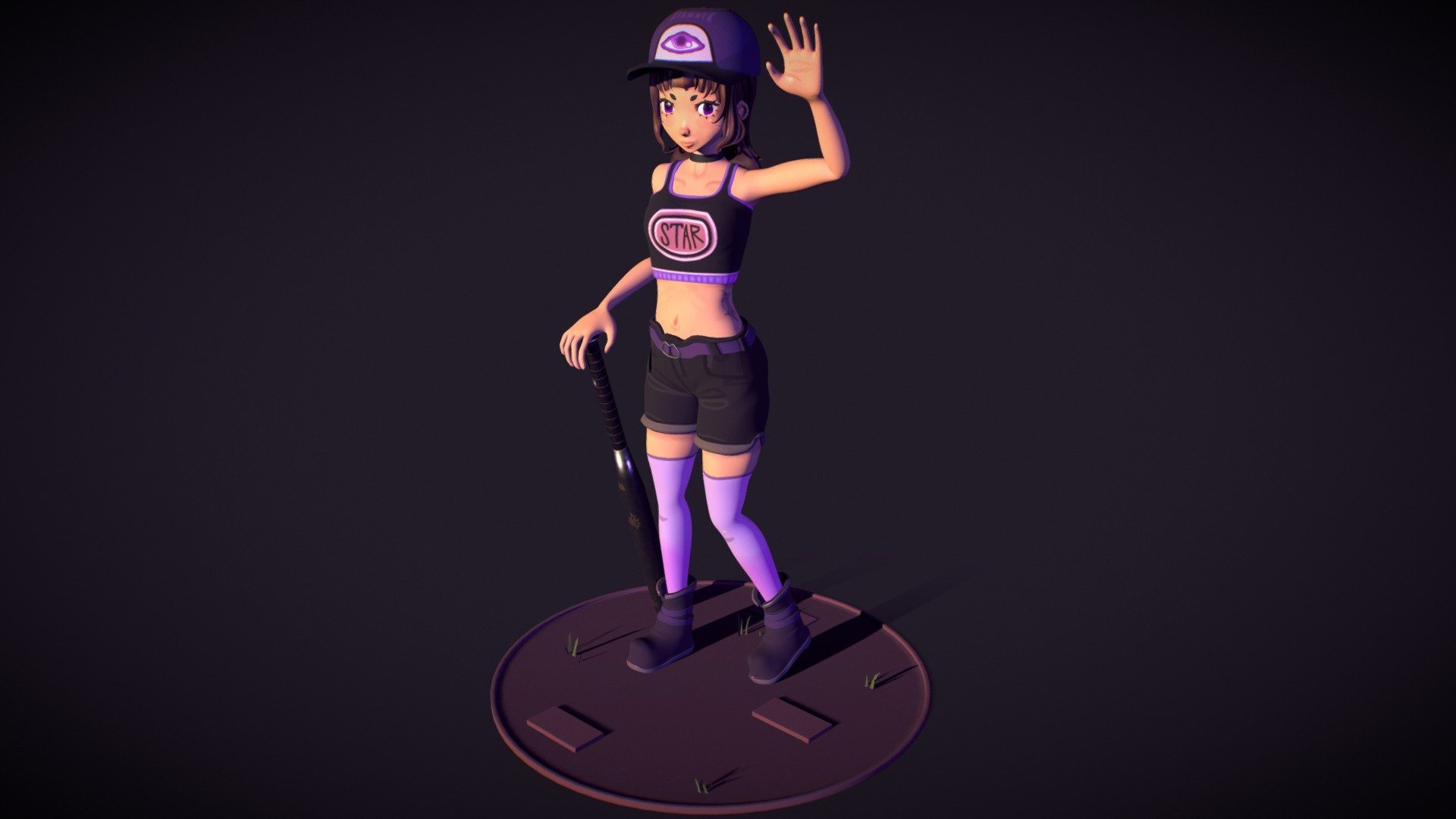 Baseball Rebel Figure - 3D model by Benduku [6b3bde1] - Sketchfab