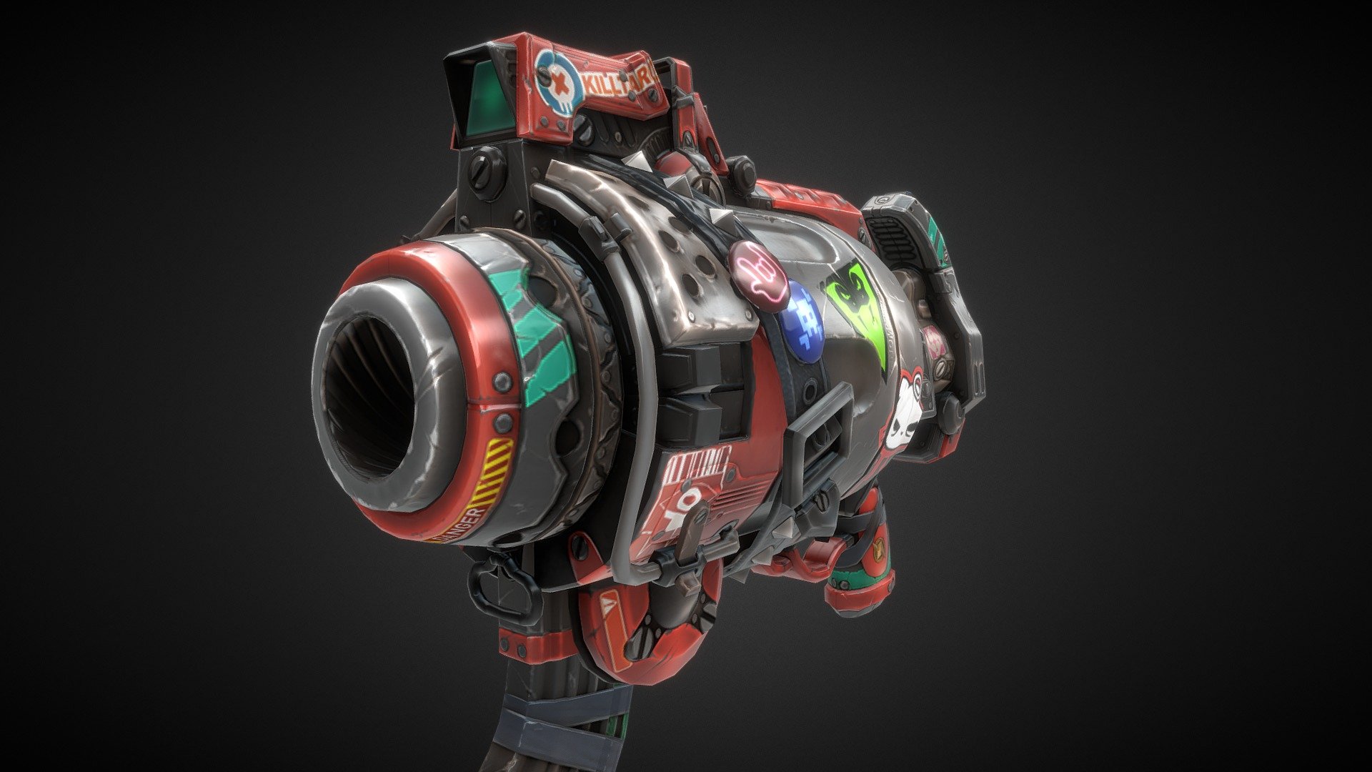FPS Big Gun - 3D model by Dom Clubb (@domclubb) [6b3e126] - Sketchfab