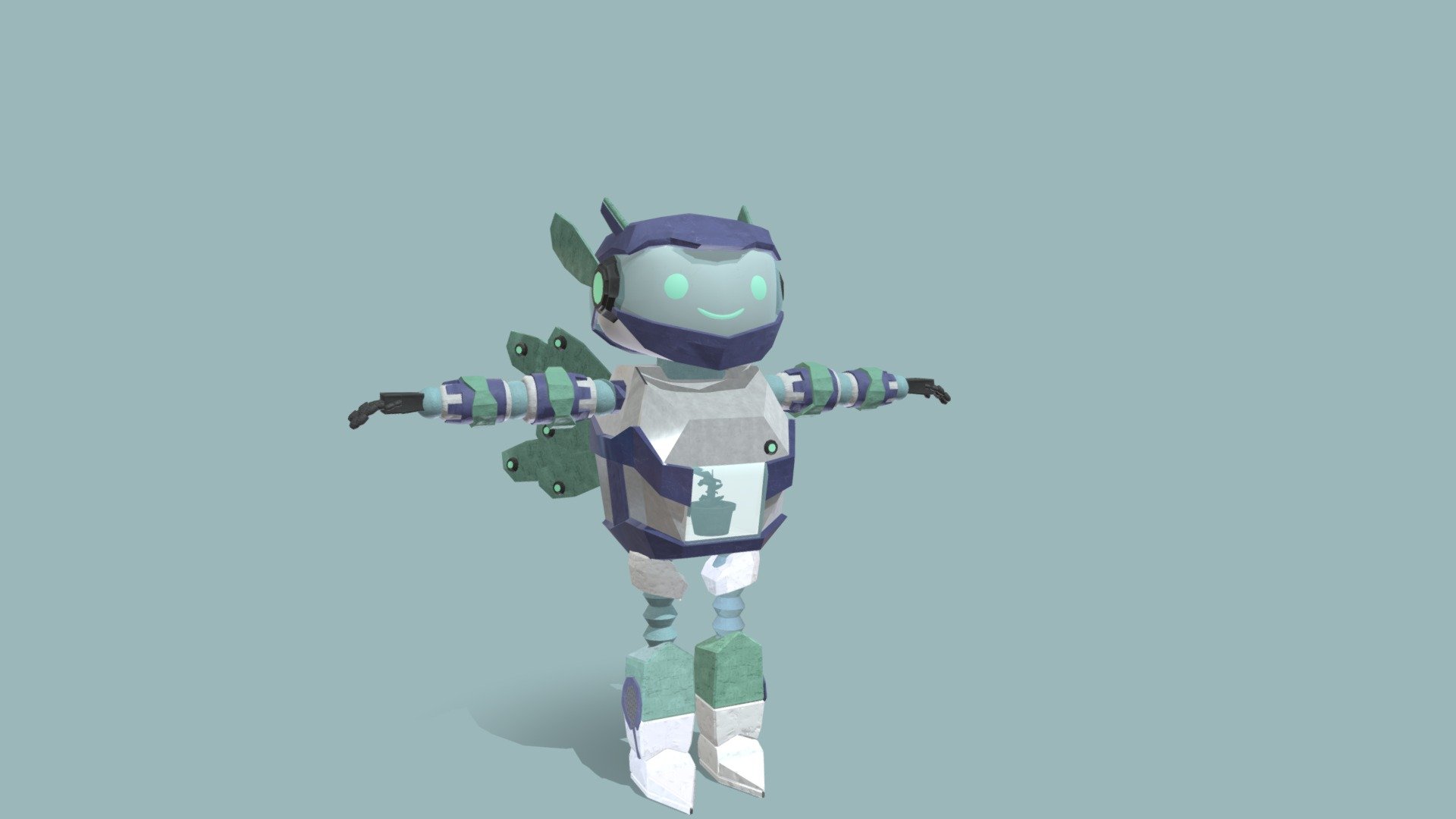Robo plant! - 3D model by Patricia Silverio (@gilovely09) [6b3e36e ...