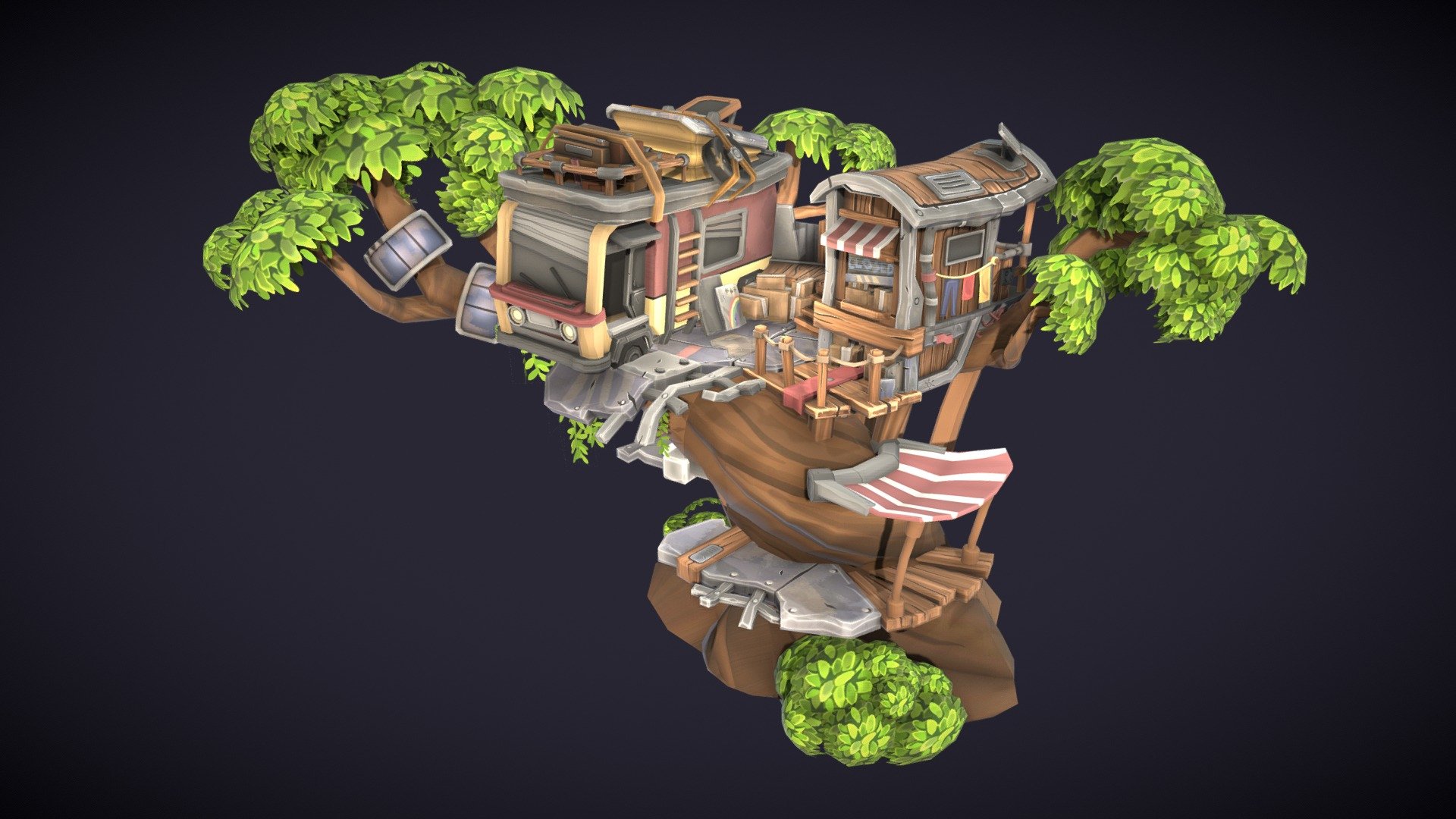 Junk treeHouse - 3D model by Benjamin Aubert (@bainjamaing) [6b465f1 ...