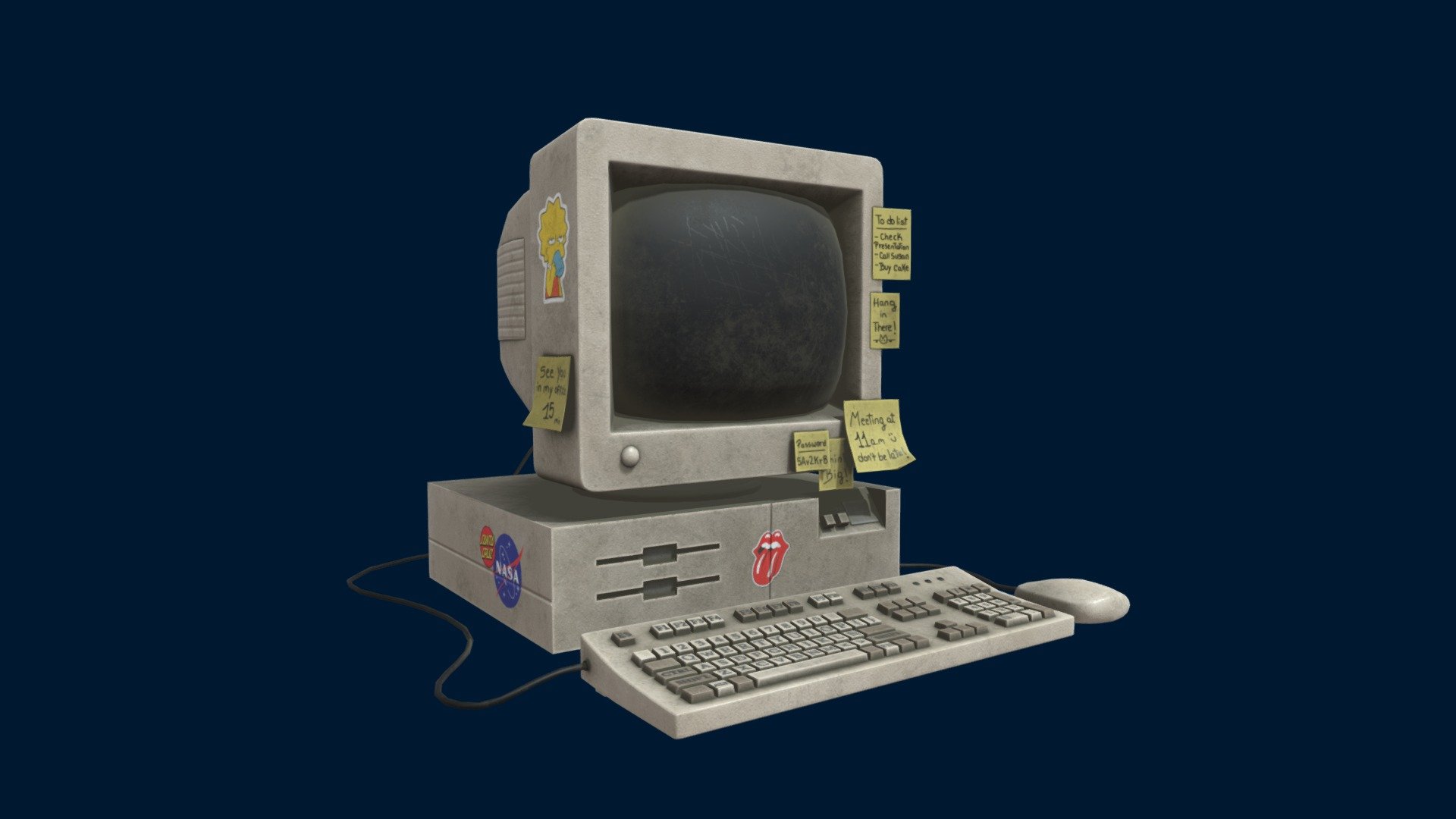 Computadora Vintage - 3D model by lunia.studio [6b4844b] - Sketchfab