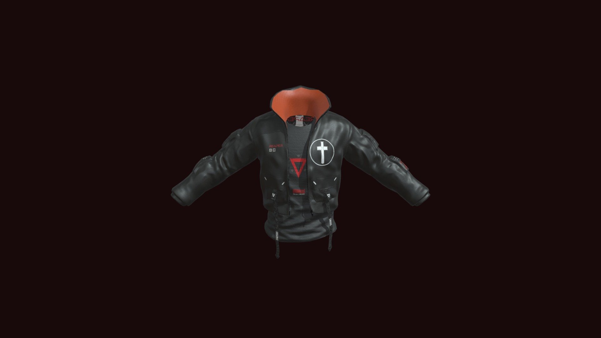 Ninja Bomber Jacket - 3D model by DMarioC [6b56000] - Sketchfab