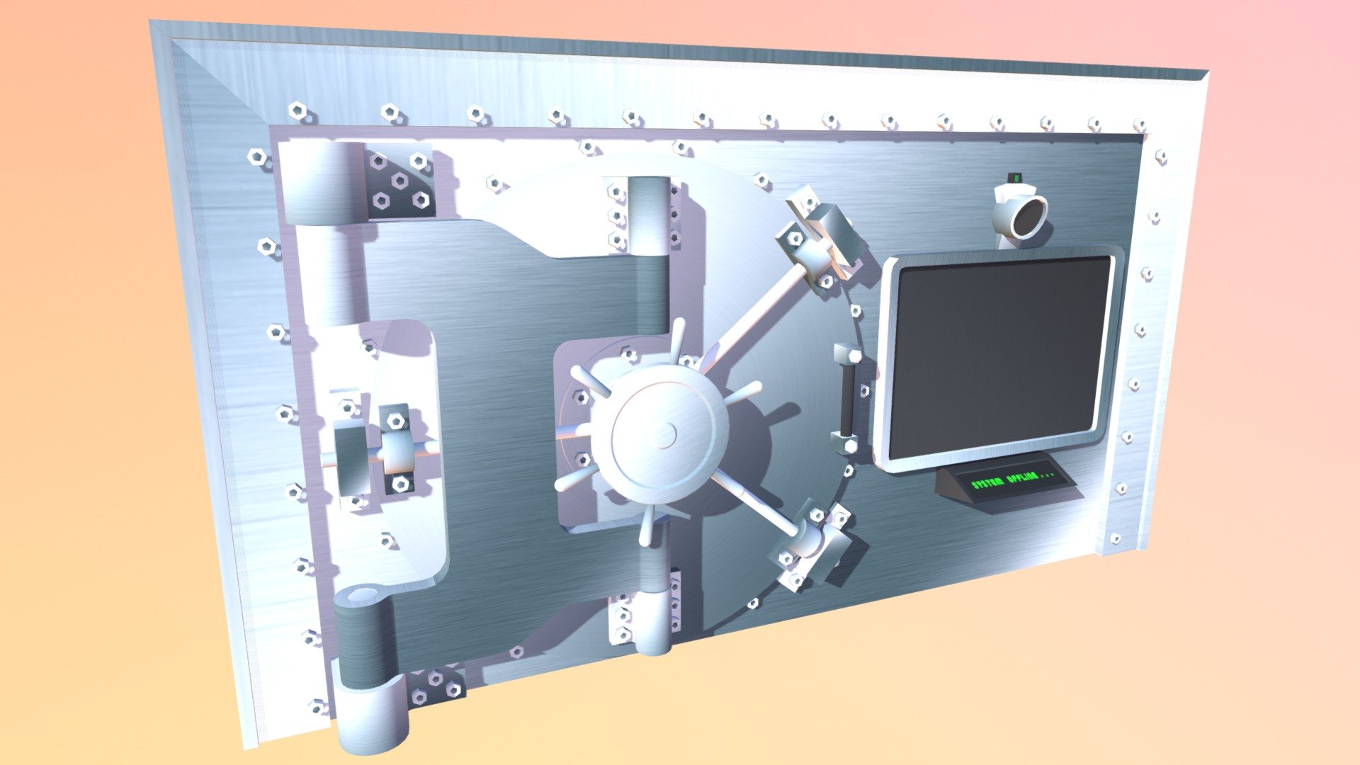 Vault Door and Wall - 3D model by Prof Tanner (@rwt07a) [6b57002 ...