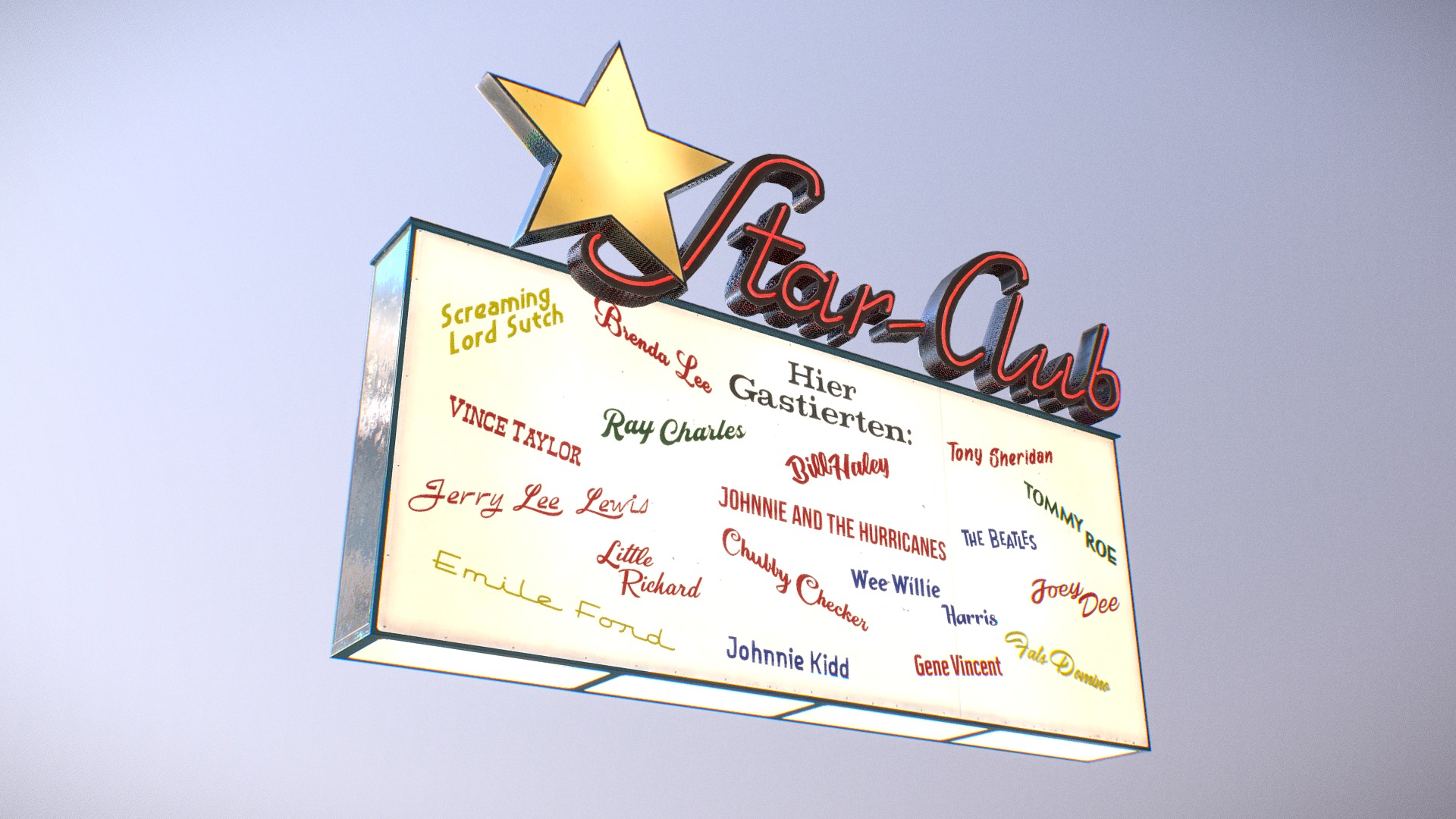 Hamburg Star Club sign - 3D model by TimBuhrs [6b5751a] - Sketchfab