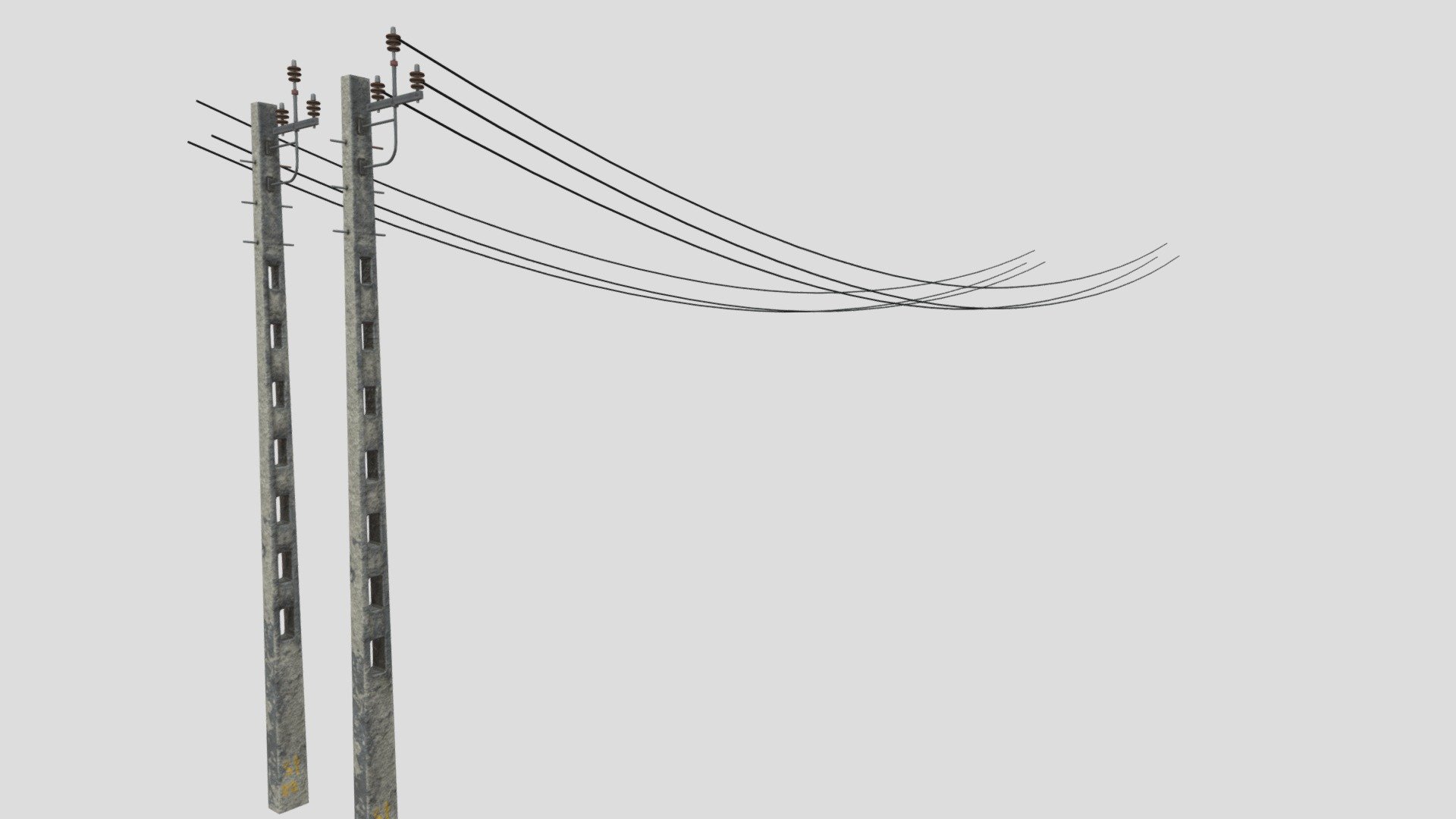 Electric post Avenue Road the alley lowpoly - Download Free 3D model by ...